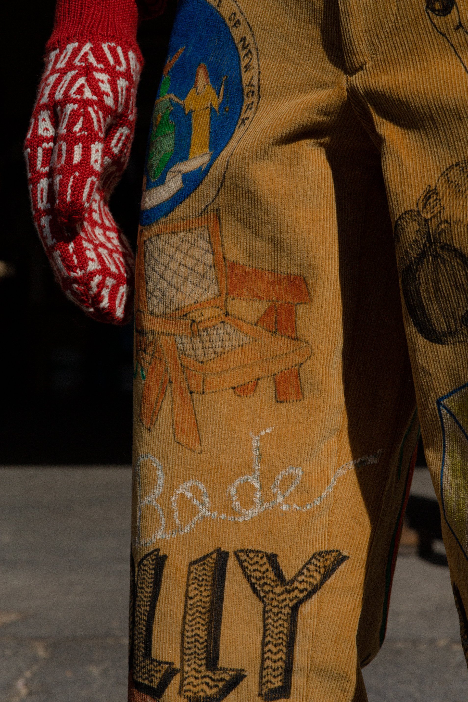 Bode Hand Drawn Senior Cords Trouser - Corn Yellow | Garmentory