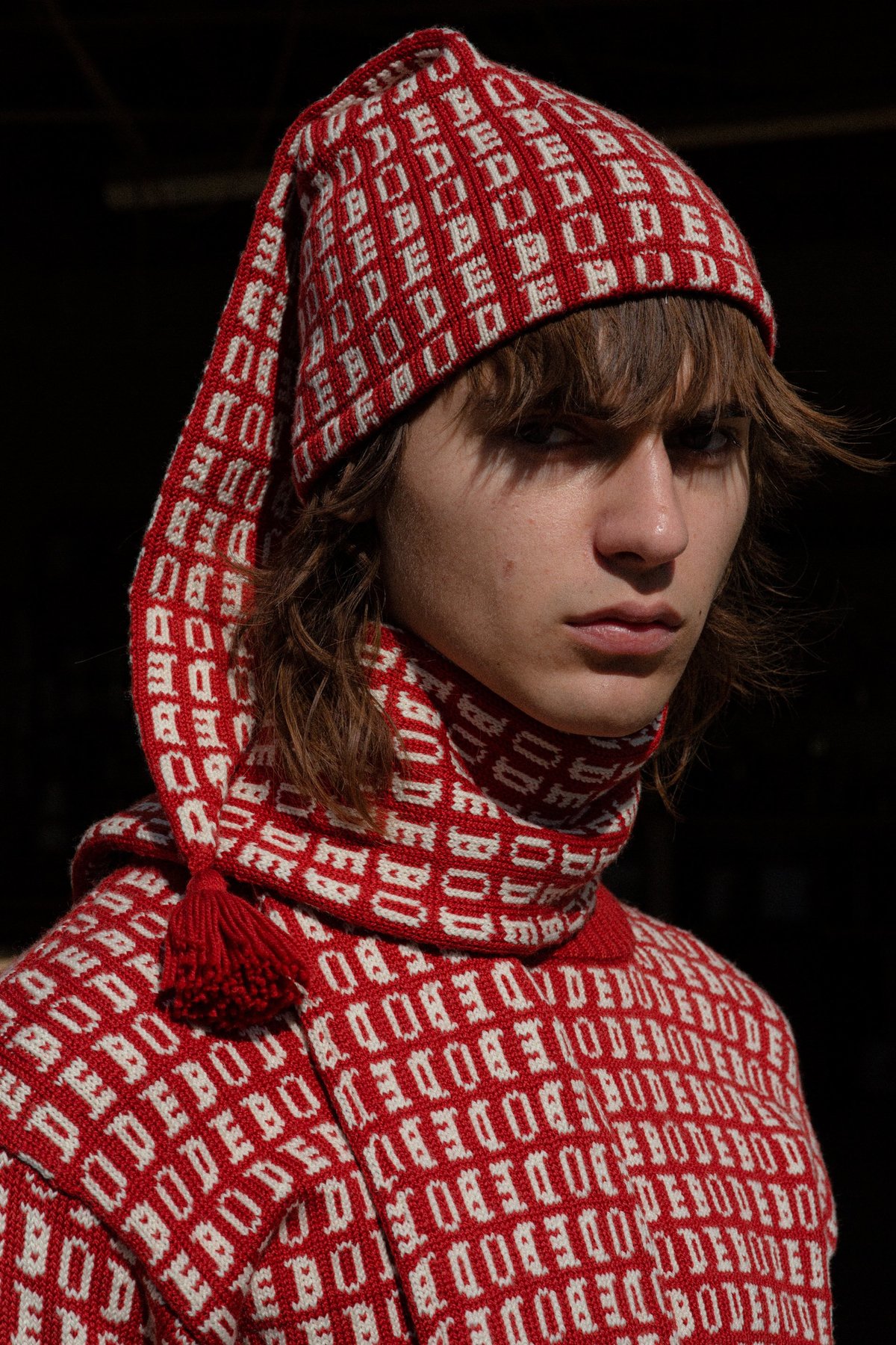 Bode Signature Knit Scarf - Red | Garmentory