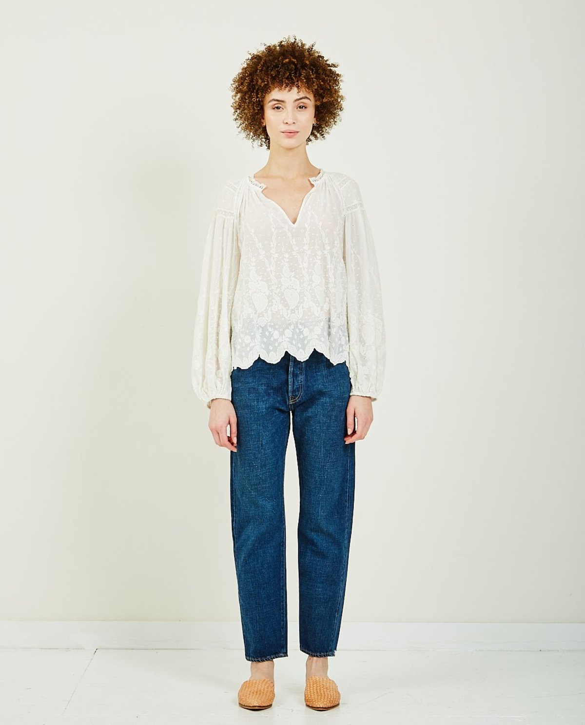 Ulla Johnson HARPER BLOUSE - WHITE | Garmentory