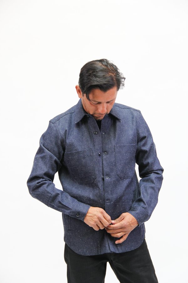Rogue Territory Neppy Denim Patrol Work Shirt - Indigo | Garmentory