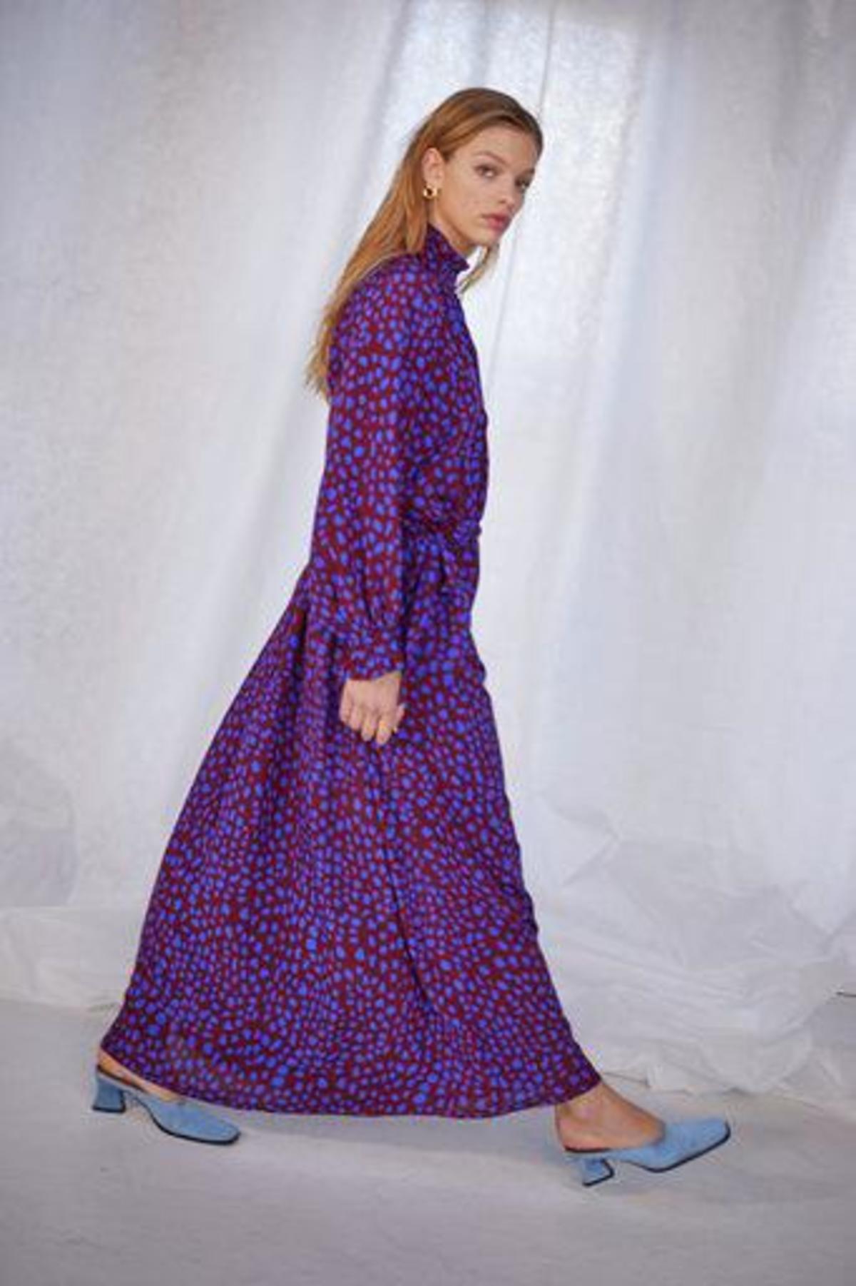 WHiT Maude Dress - Jag Mark Plum/Blue | Garmentory