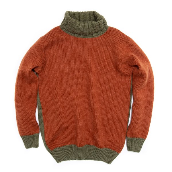 Devold Nansen High Neck - Rust/Olive | Garmentory