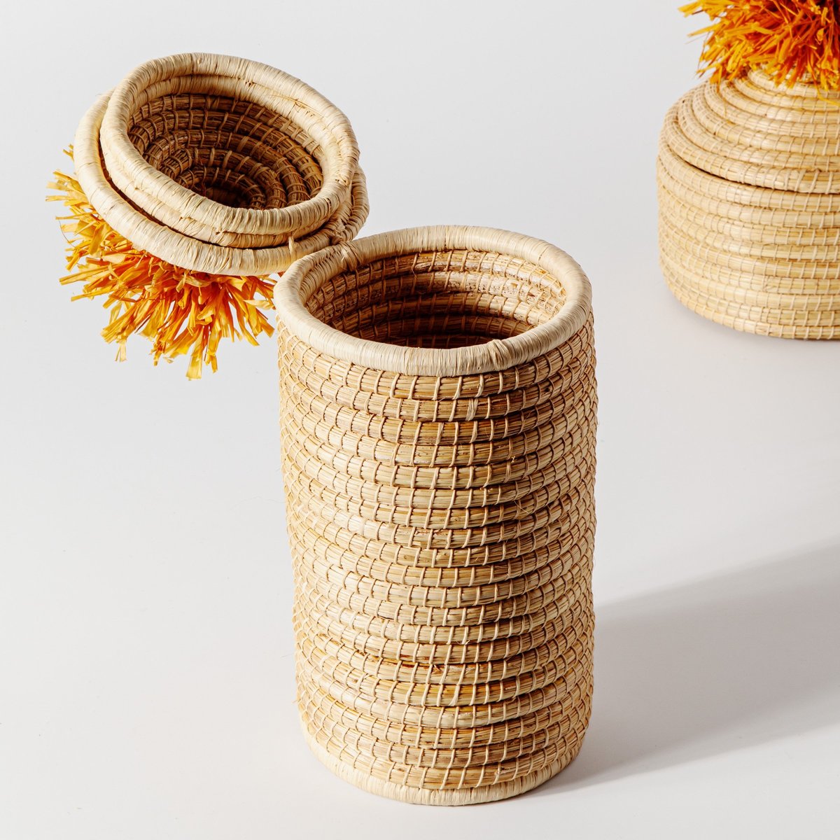 Poketo Tall Pom Pom Box - natural | Garmentory