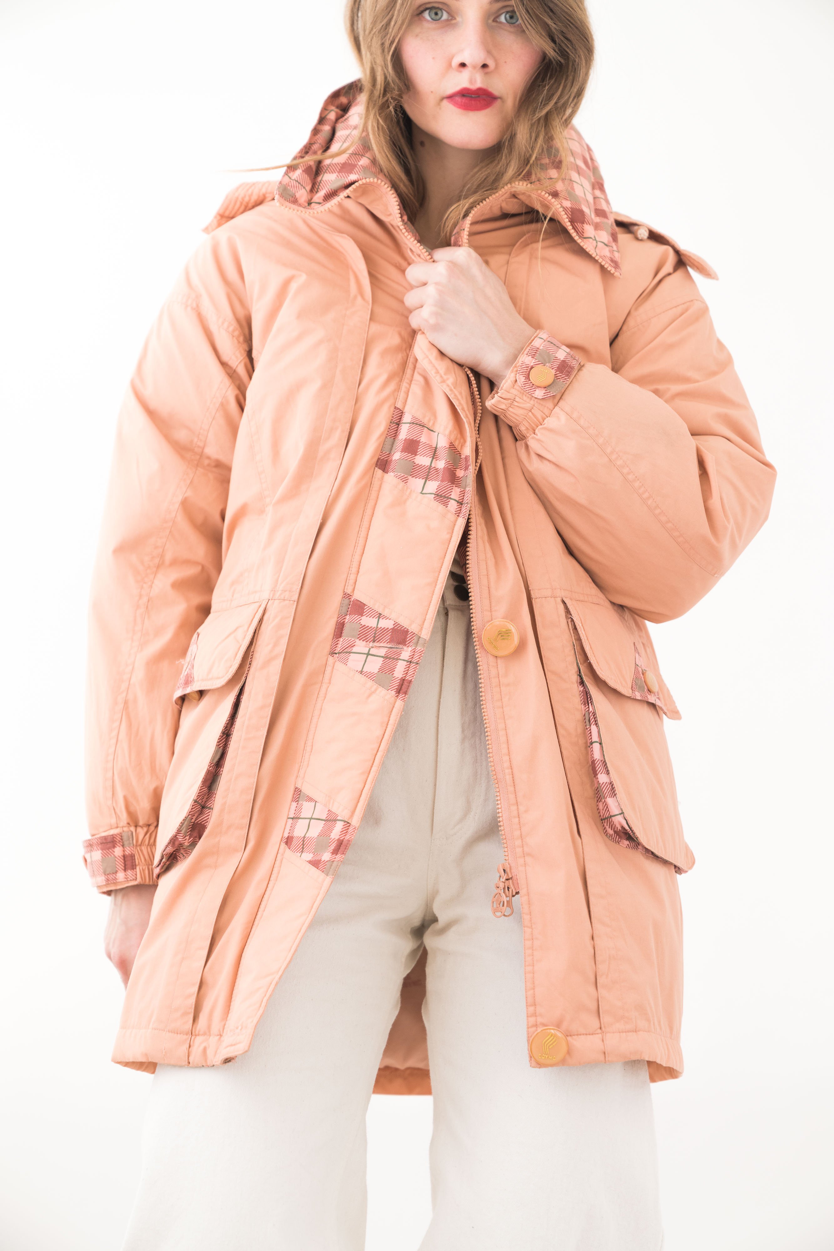 Backtalk PDX Vintage Peach Puffer Coat - Peach | Garmentory