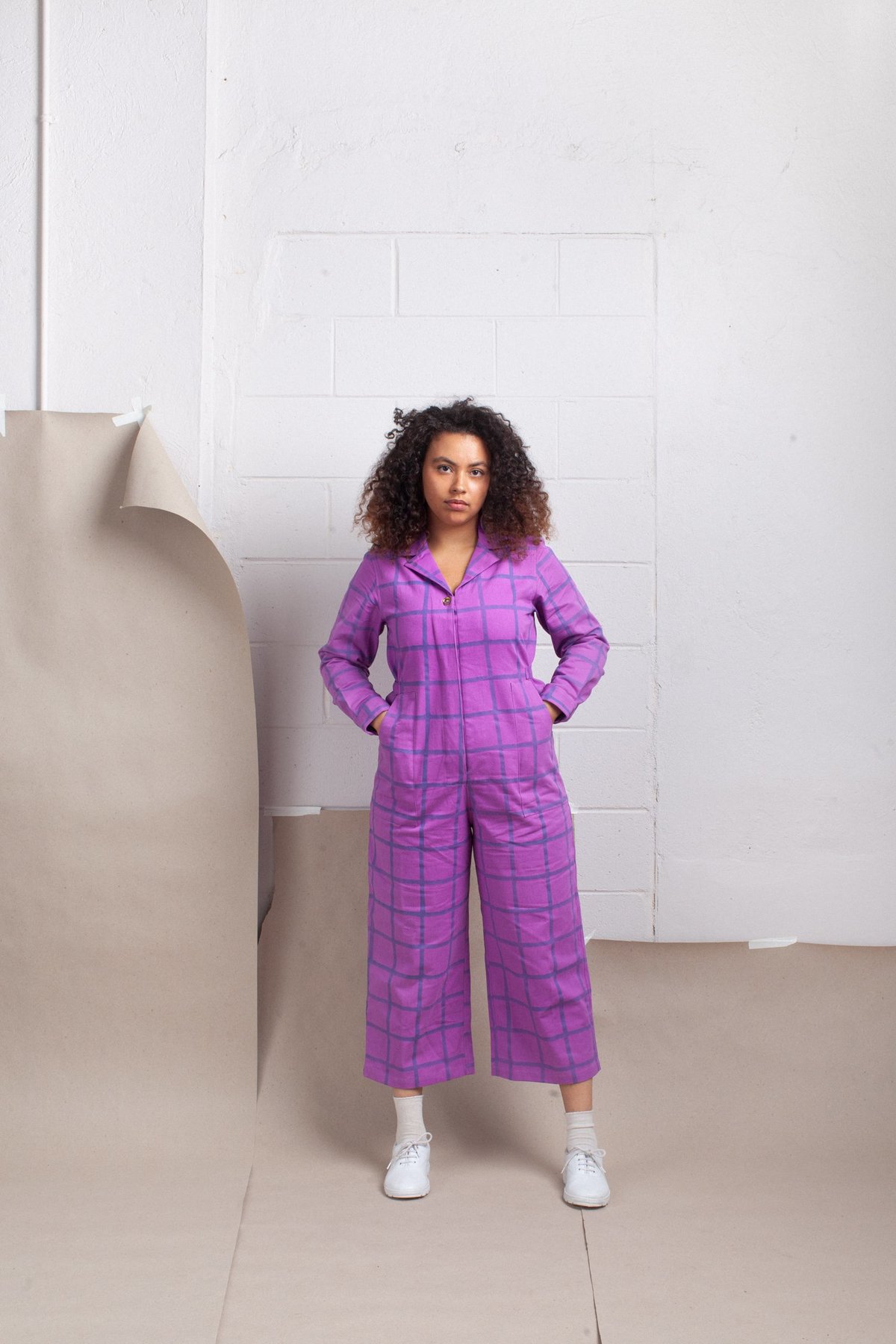 maggie jayne Day Suit - Purple Grid | Garmentory