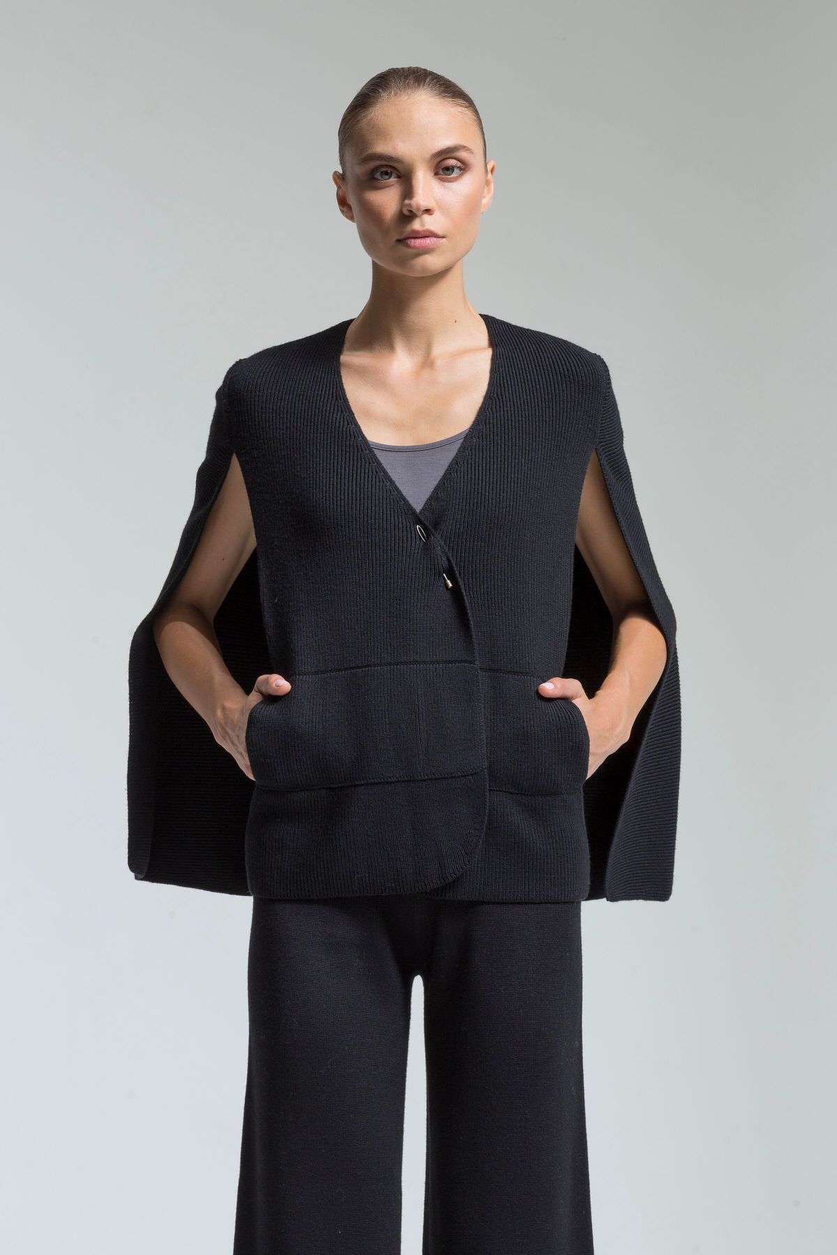 NFP Convertible Shawl / Vest - Black | Garmentory