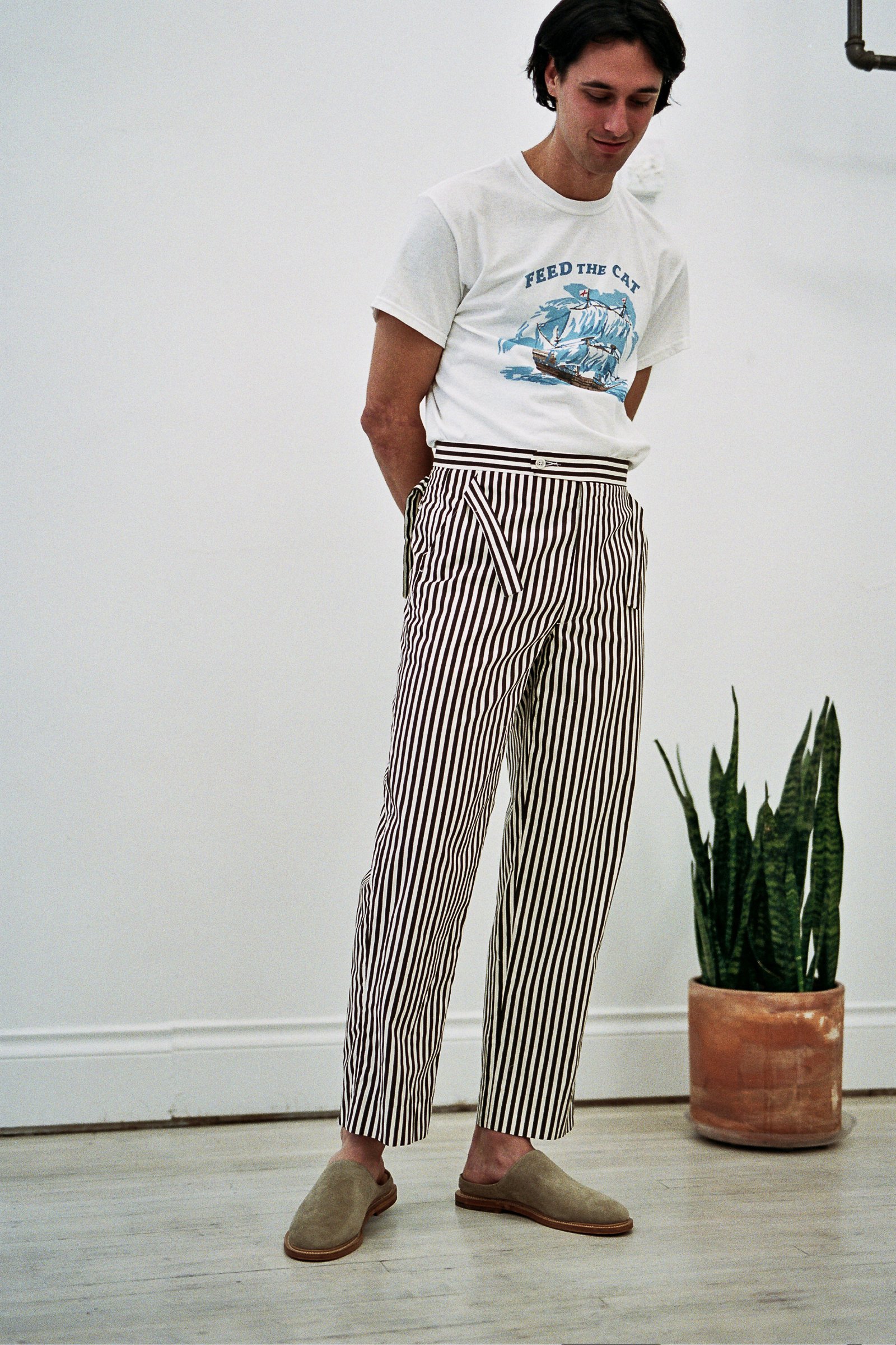 BODE Side-Tie Trouser - Swinging Stripe | Garmentory