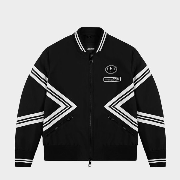 Neil Barrett Modern Varsity Jacket - Black/White | Garmentory