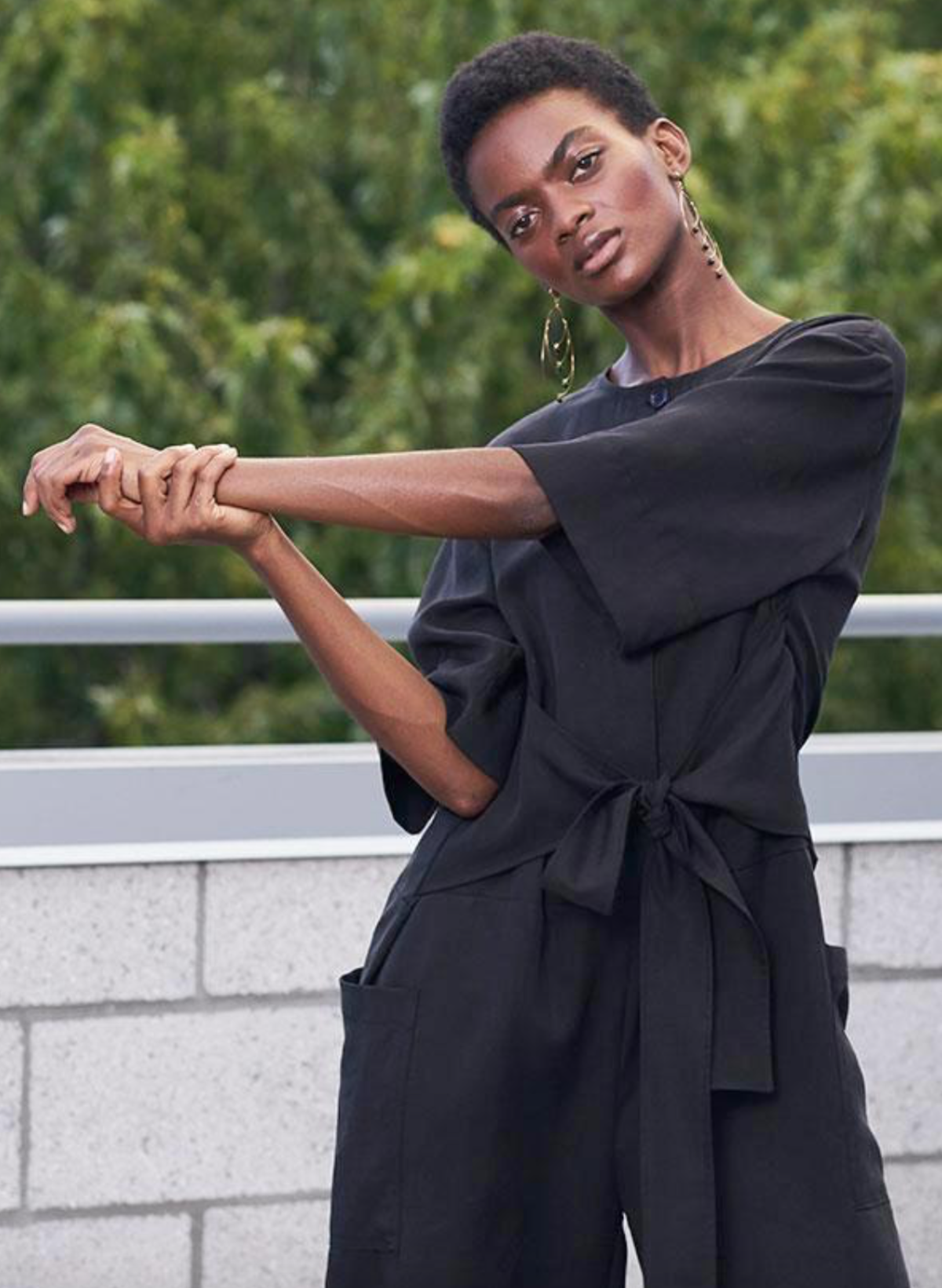 Elise Ballegeer Tied Jumpsuit - Black | Garmentory