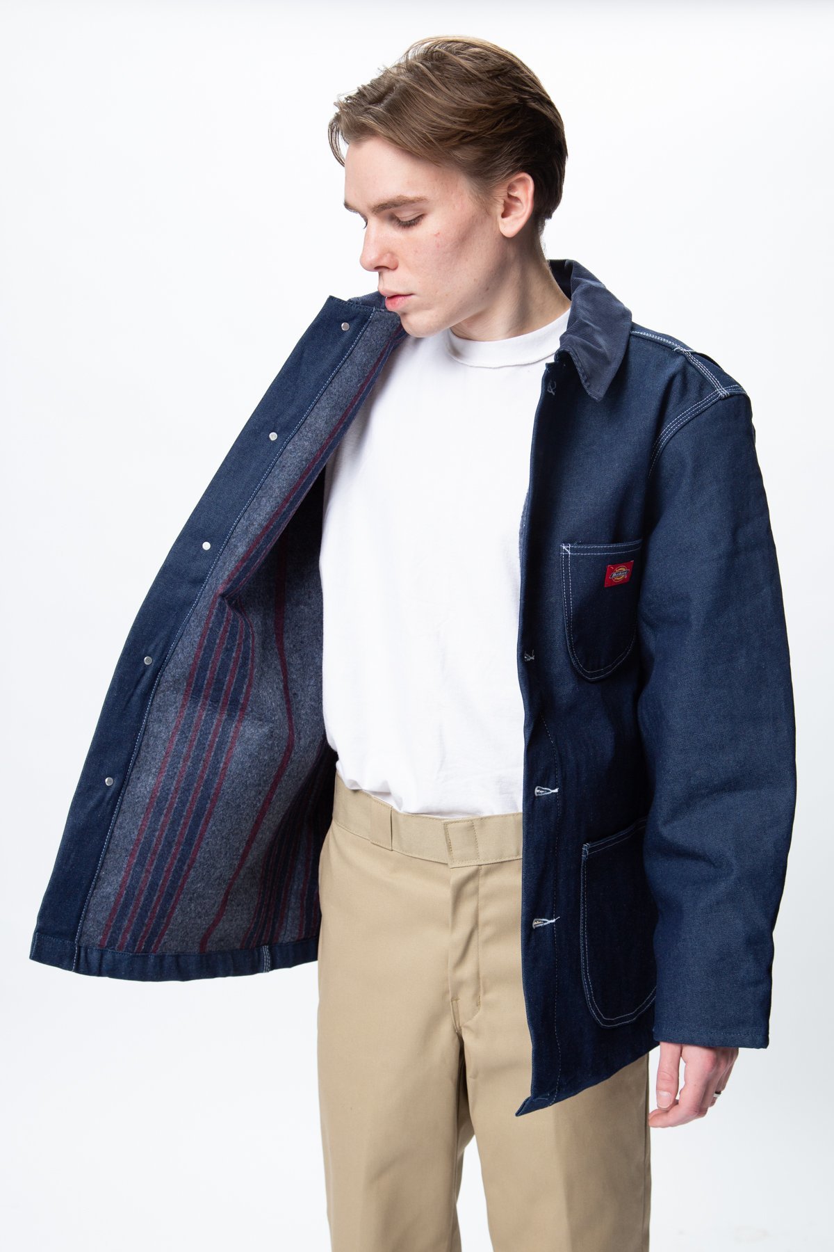 Dickies Denim Zip Front Chore Coat Rigid Indigo Garmentory