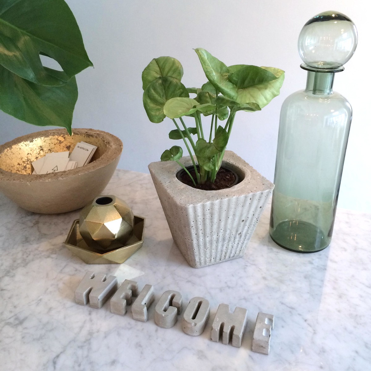 an artful life Concrete ridged pot | Garmentory