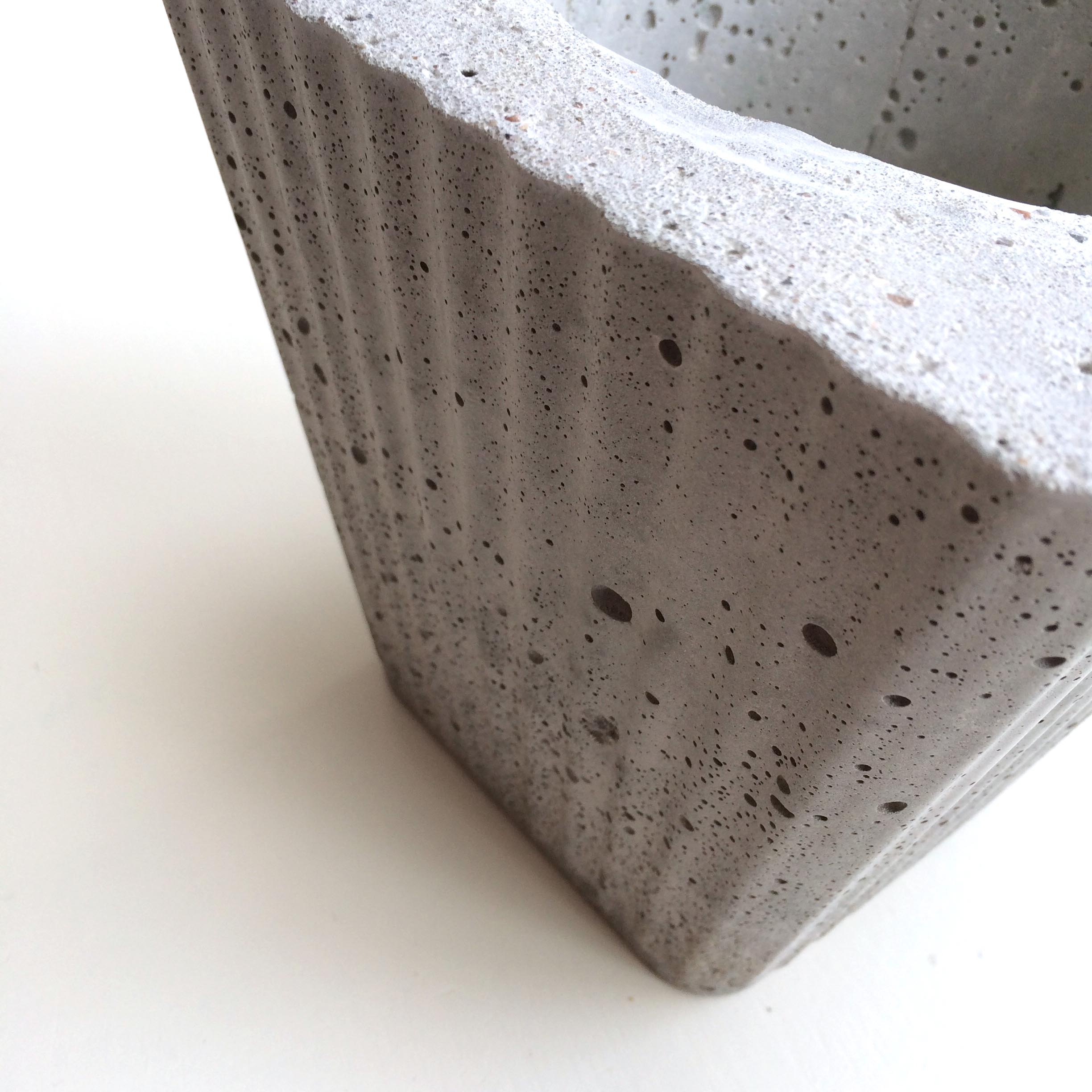 an artful life Concrete ridged pot | Garmentory