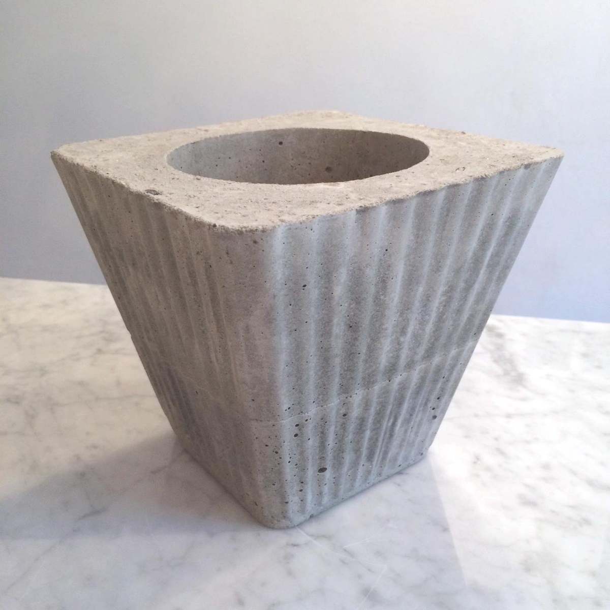 an artful life Concrete ridged pot | Garmentory