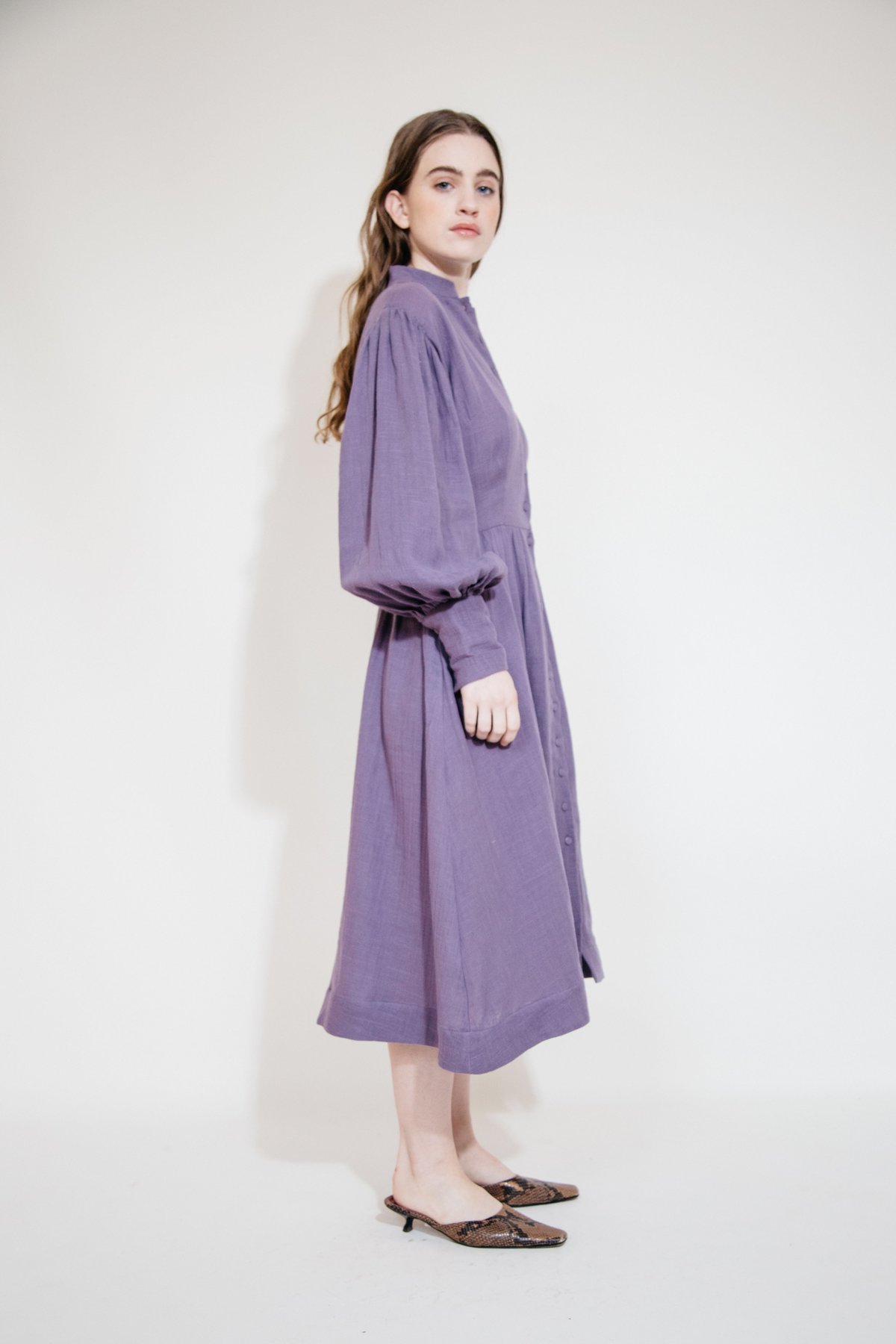 Nikki Chasin HANNAH KRISTINA METZ HELEN DRESS - EGGPLANT | Garmentory