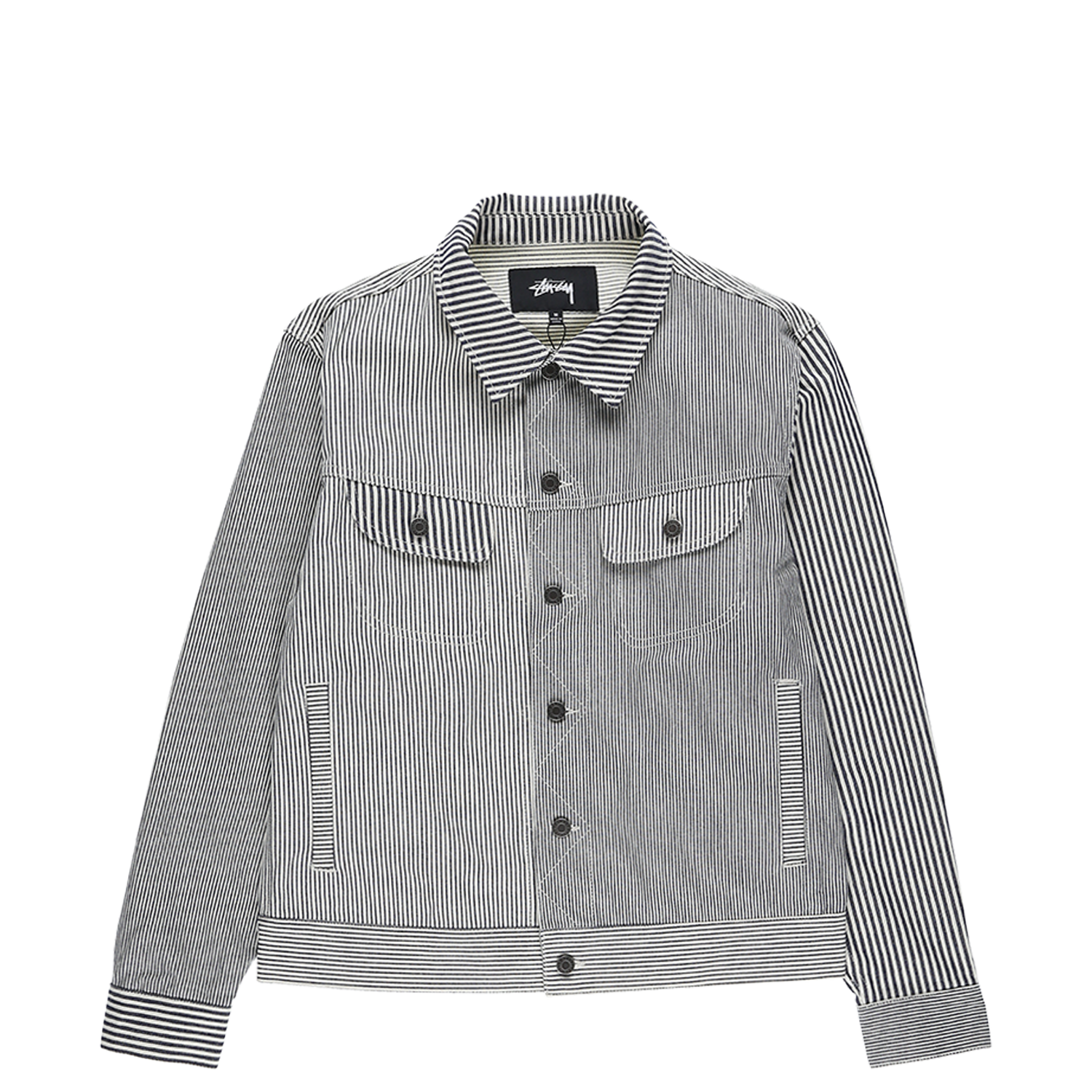 Stussy Mixed Stripe Trucker Jacket - Yarn Dye Stripe | Garmentory