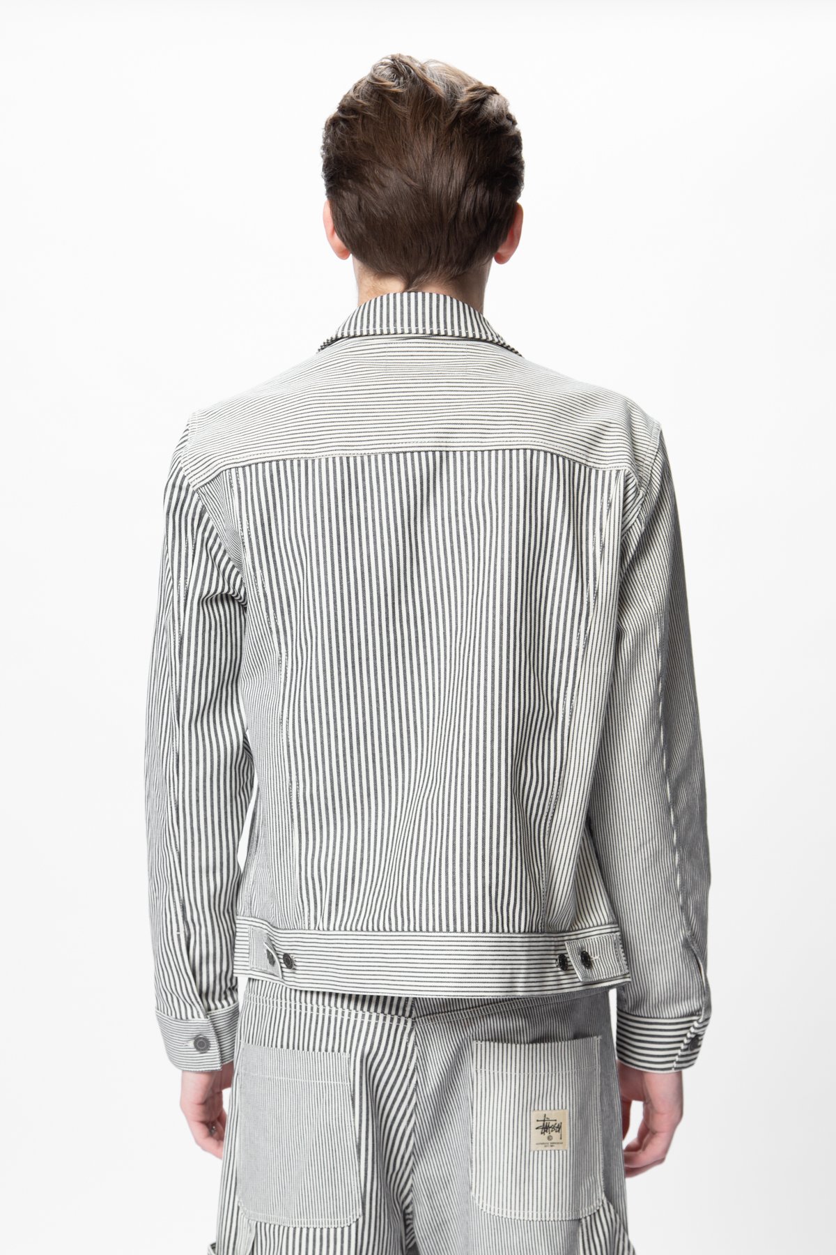 Stussy Mixed Stripe Trucker Jacket - Yarn Dye Stripe | Garmentory