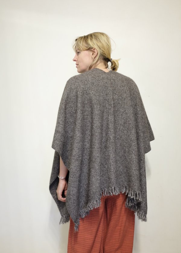 Lauren Manoogian Serape Handwoven Crop Cloak - Barnwood | Garmentory