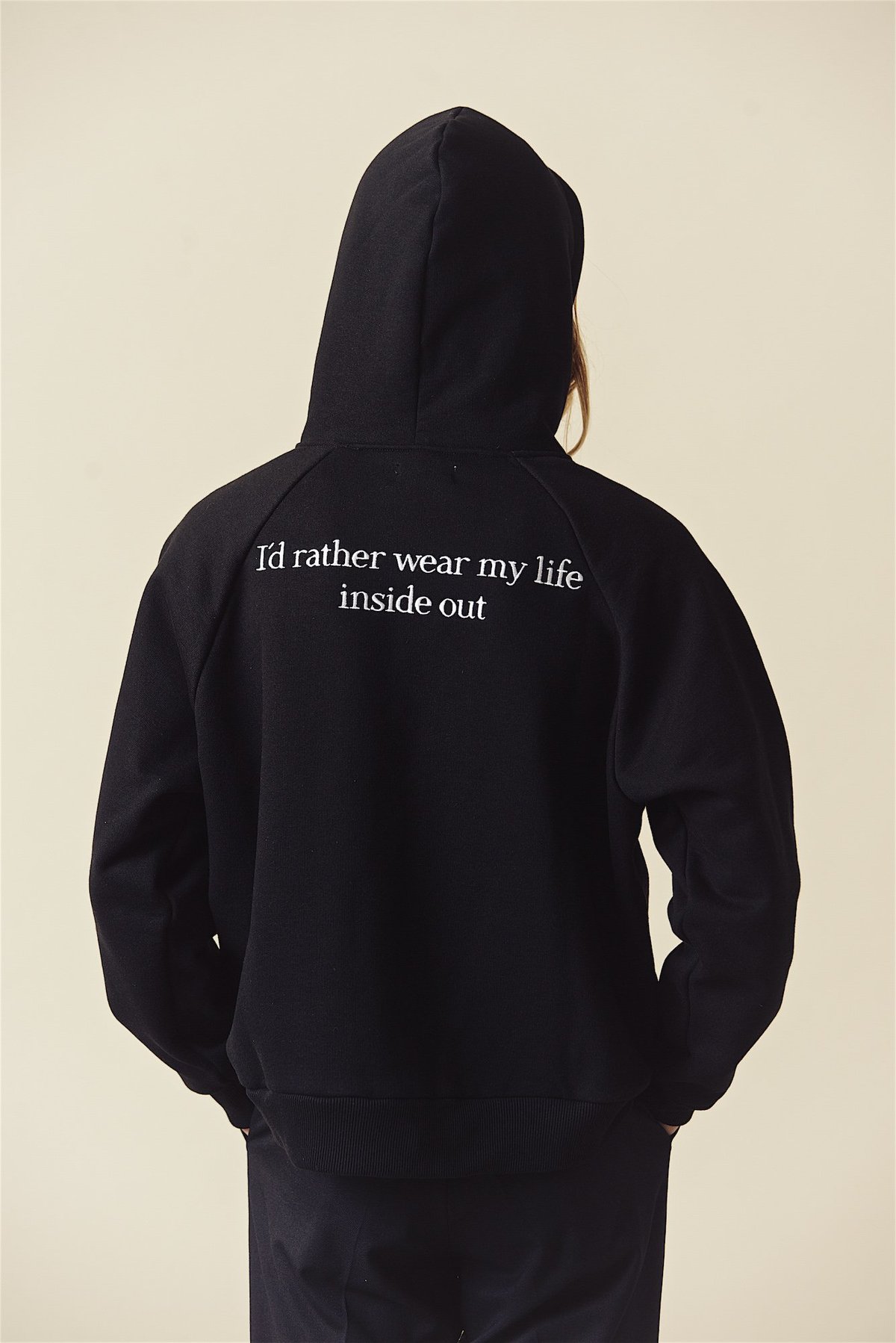 SECOND/LAYER Inside Out Body Hoodie - Black | Garmentory