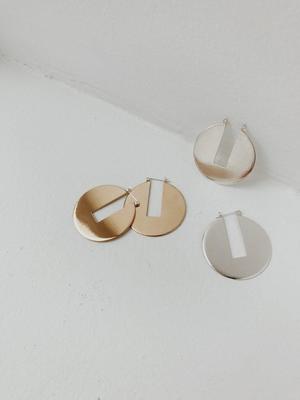 APSE ADORN Signa Large Hoop Earrings - Brass | Garmentory