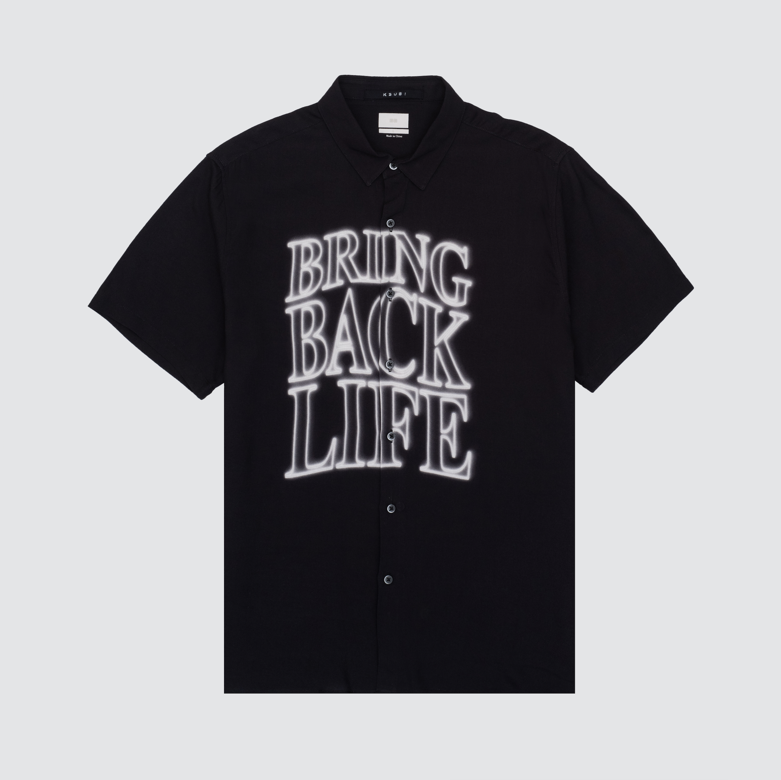 Ksubi Bring Back Life Short Sleeve Shirt - Black | Garmentory