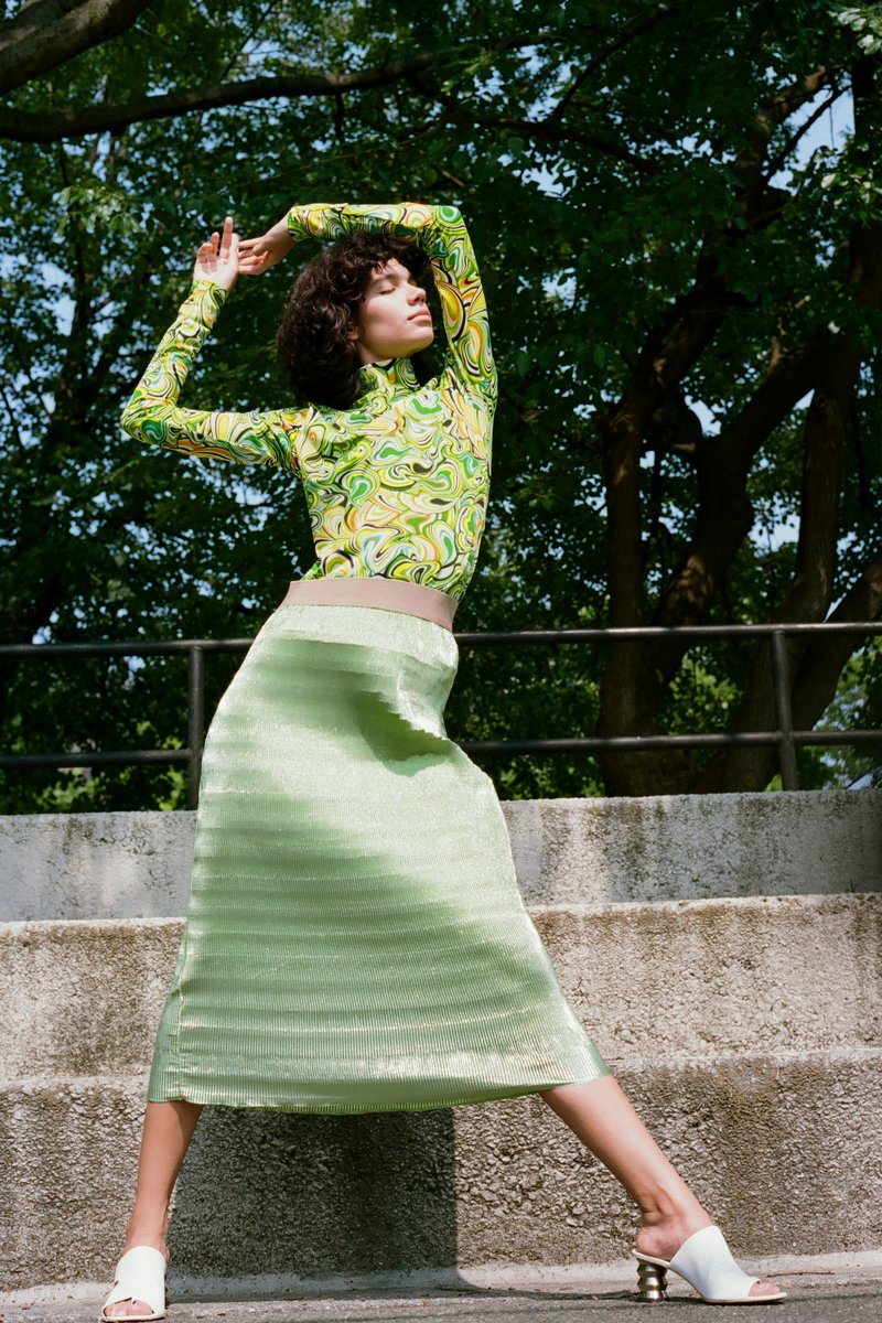 Nomia LONG SLEEVE MOCK NECK - NEON SWIRL | Garmentory