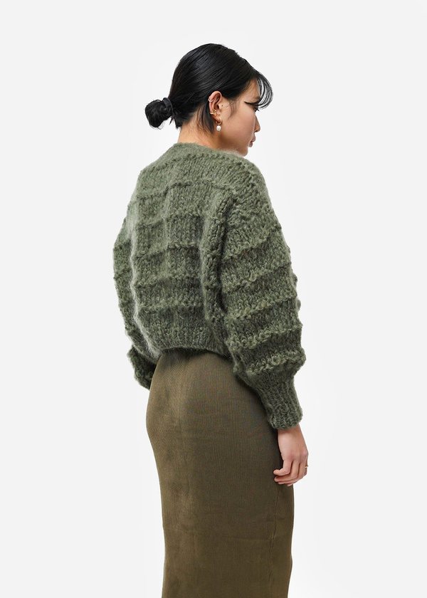 Frisson Knits Becca Cardigan - Moss | Garmentory