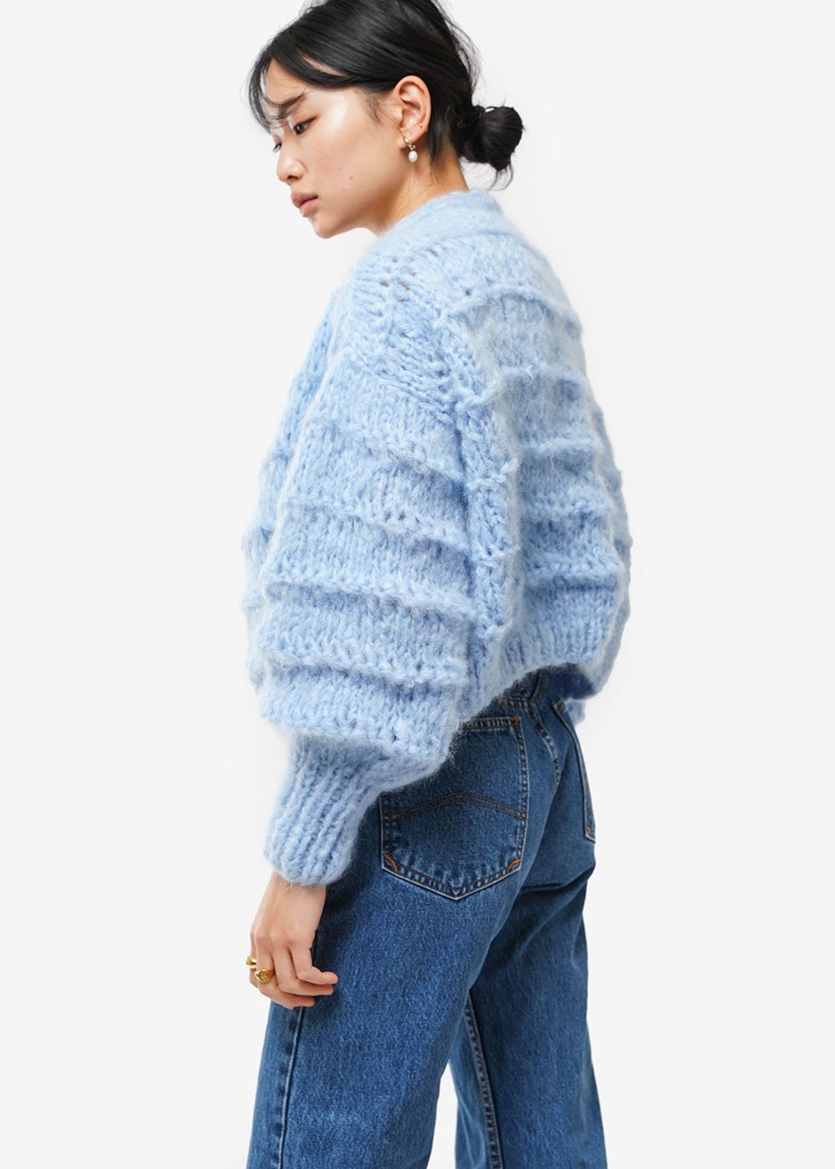 Frisson Knits Becca Cardigan - Sky Blue | Garmentory