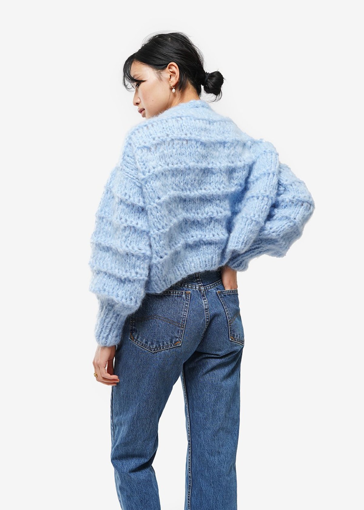 Frisson Knits Becca Cardigan - Sky Blue | Garmentory