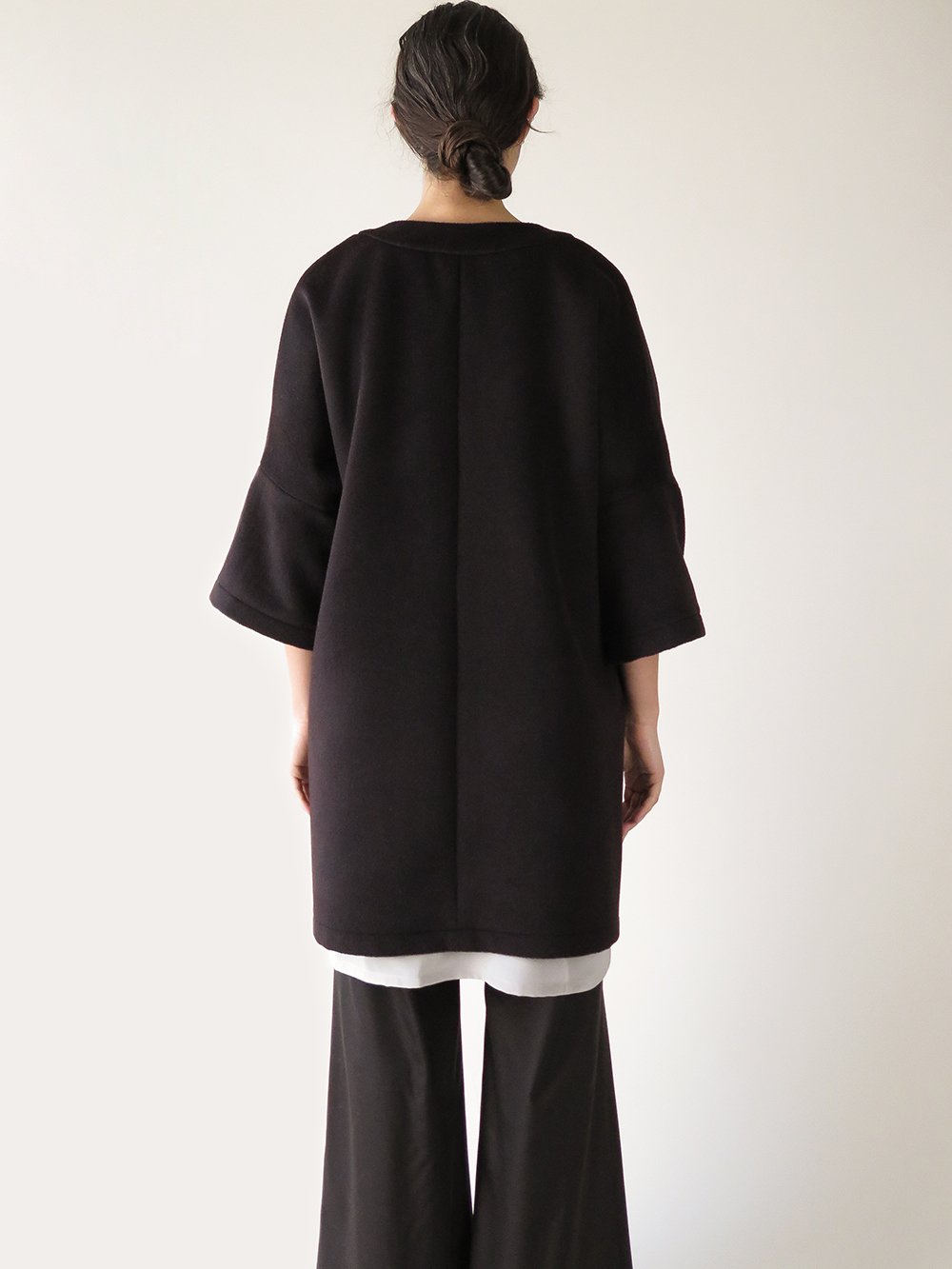 erica tanov clyde coat - paen black | Garmentory