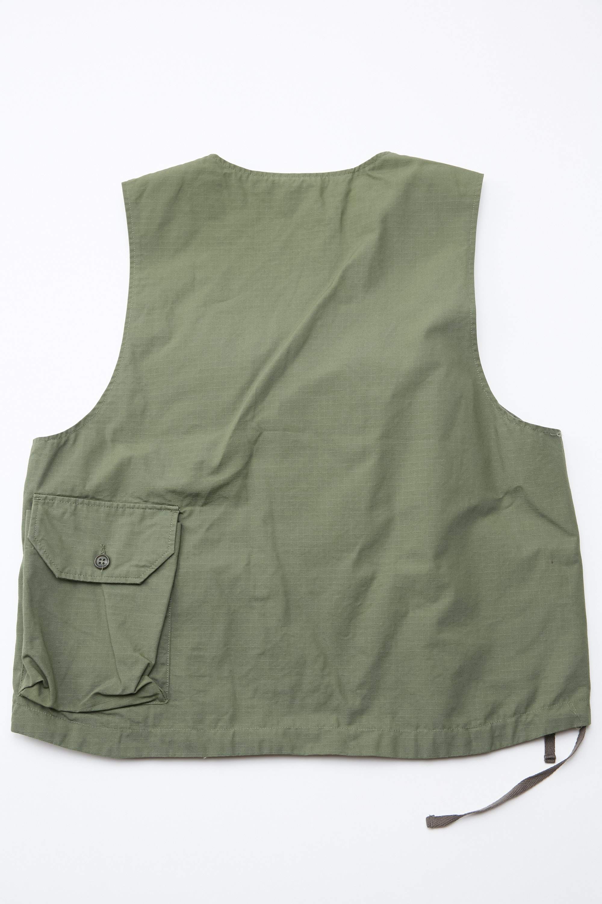 Engineered Garments Cotton Ripstop Cover Vest - Olive | Garmentory