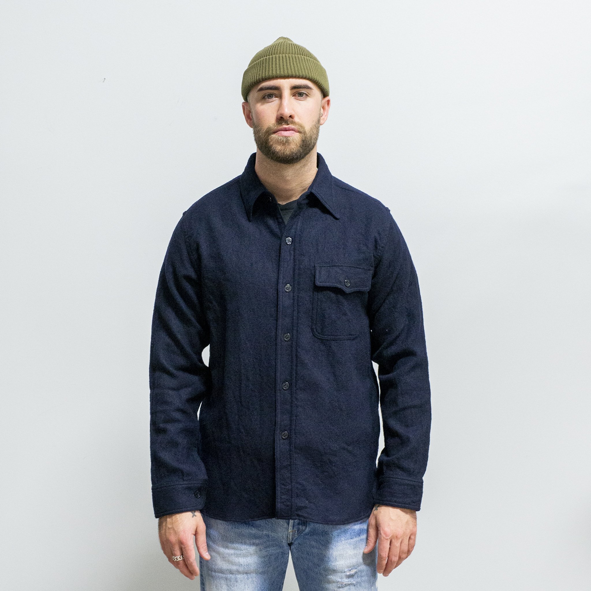 Buzz Rickson's CPO Shirt - Navy | Garmentory