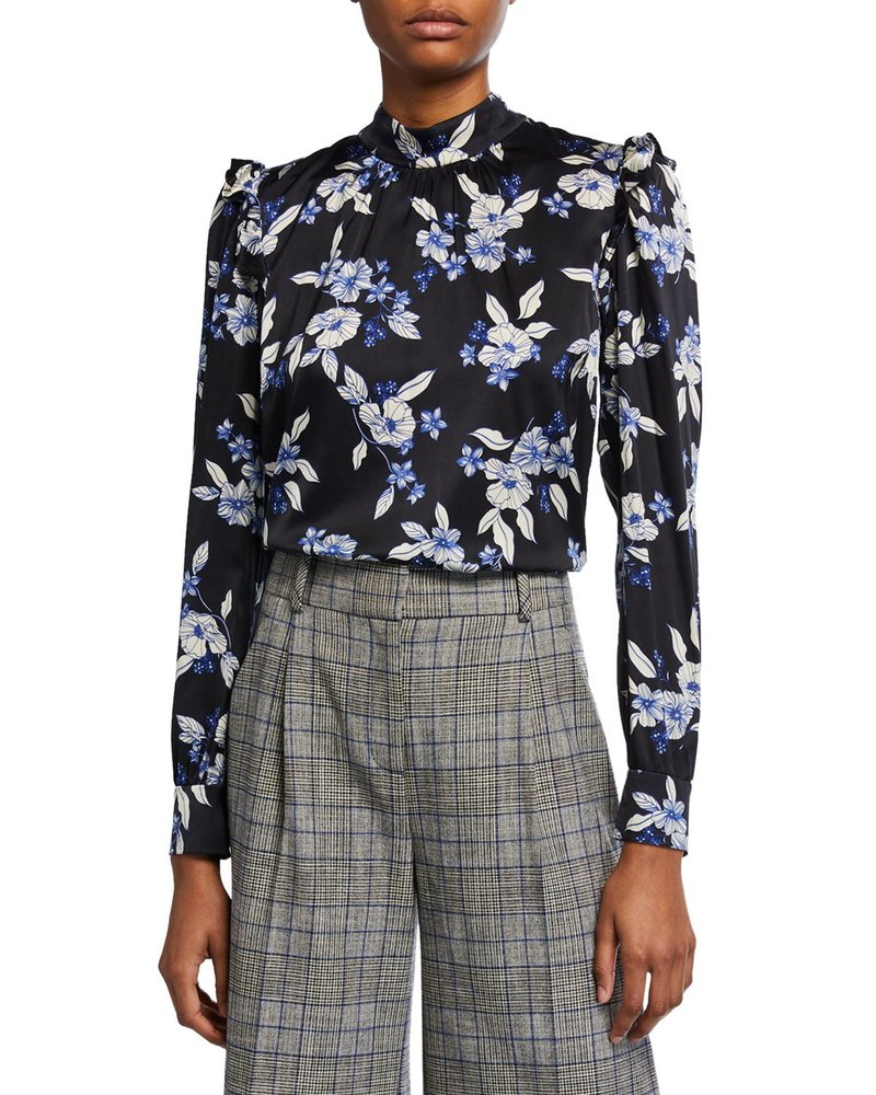 Veronica Beard Carleton Top - Black Multi | Garmentory