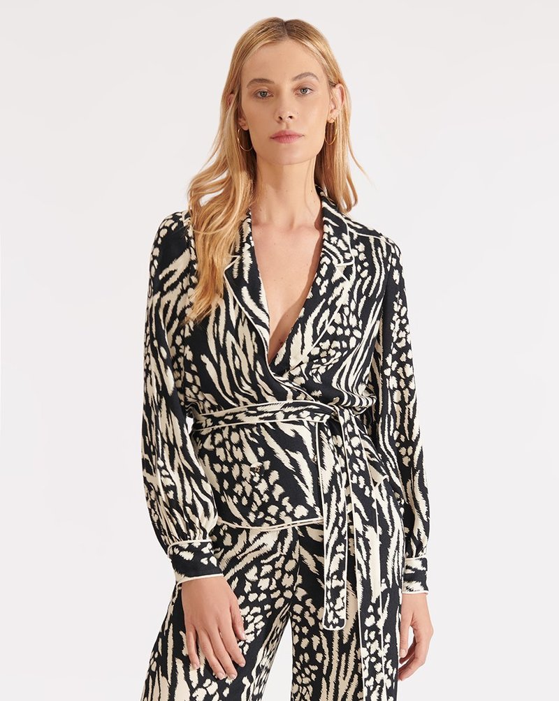 Veronica Beard Clive Blouse - Black/Bone | Garmentory