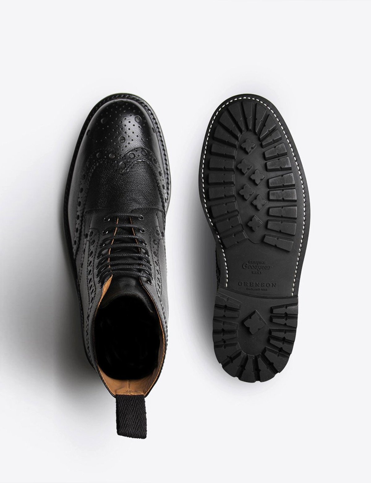 Grenson Fred Commando Sole Boot - Black | Garmentory