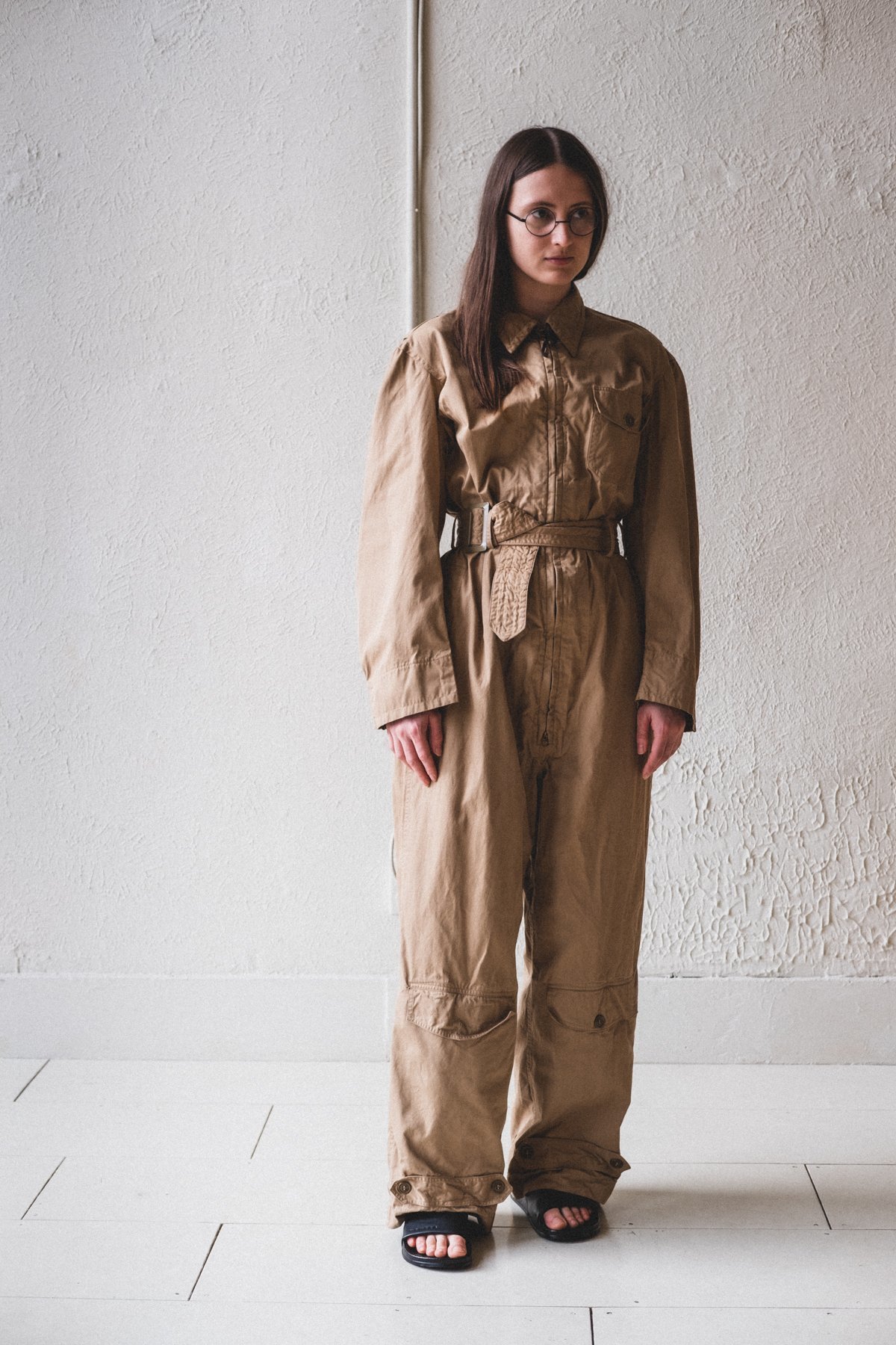 VINTAGE AVIATOR COVERALLS - tan | Garmentory