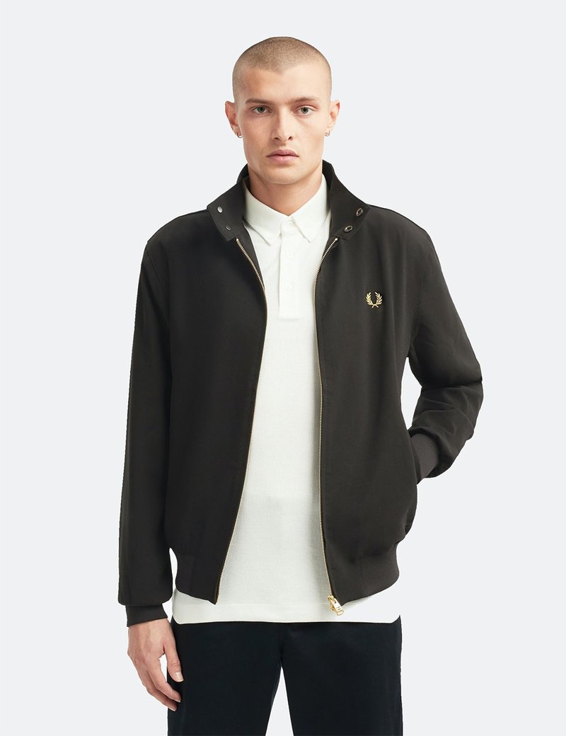 Fred Perry Lightweight Harrington Jacket - Black | Garmentory
