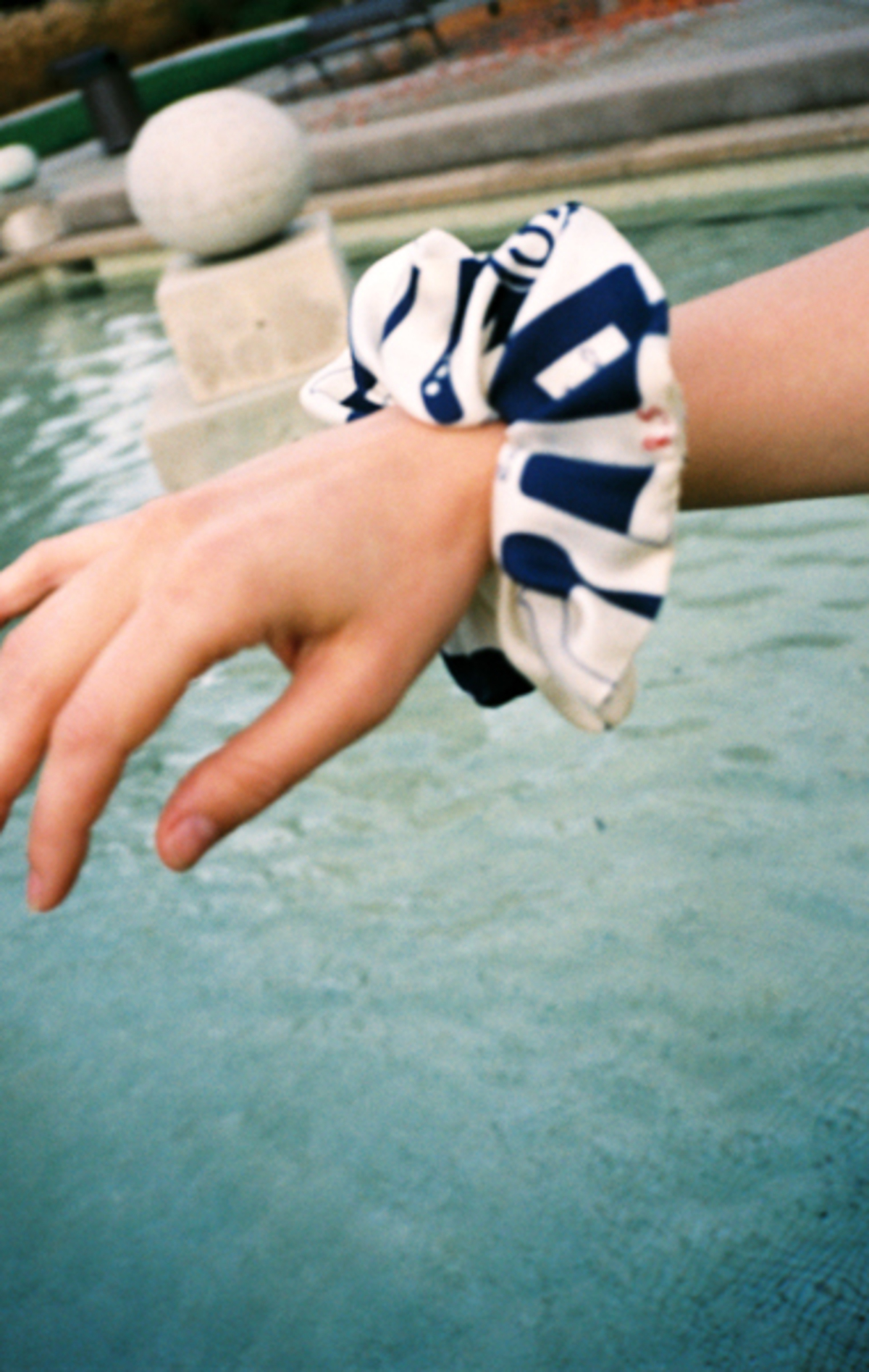 Cherished Objects Chanel Hair Cloud No. 2 Scrunchie - Navy/Cream ...