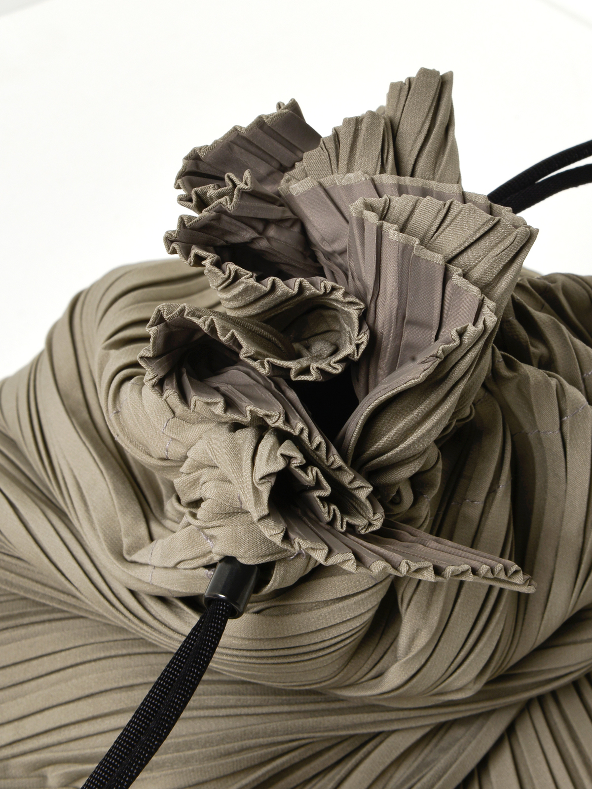 Pleats Please Issey Miyake Drawstring Pleats Bag - Ash Grey | Garmentory