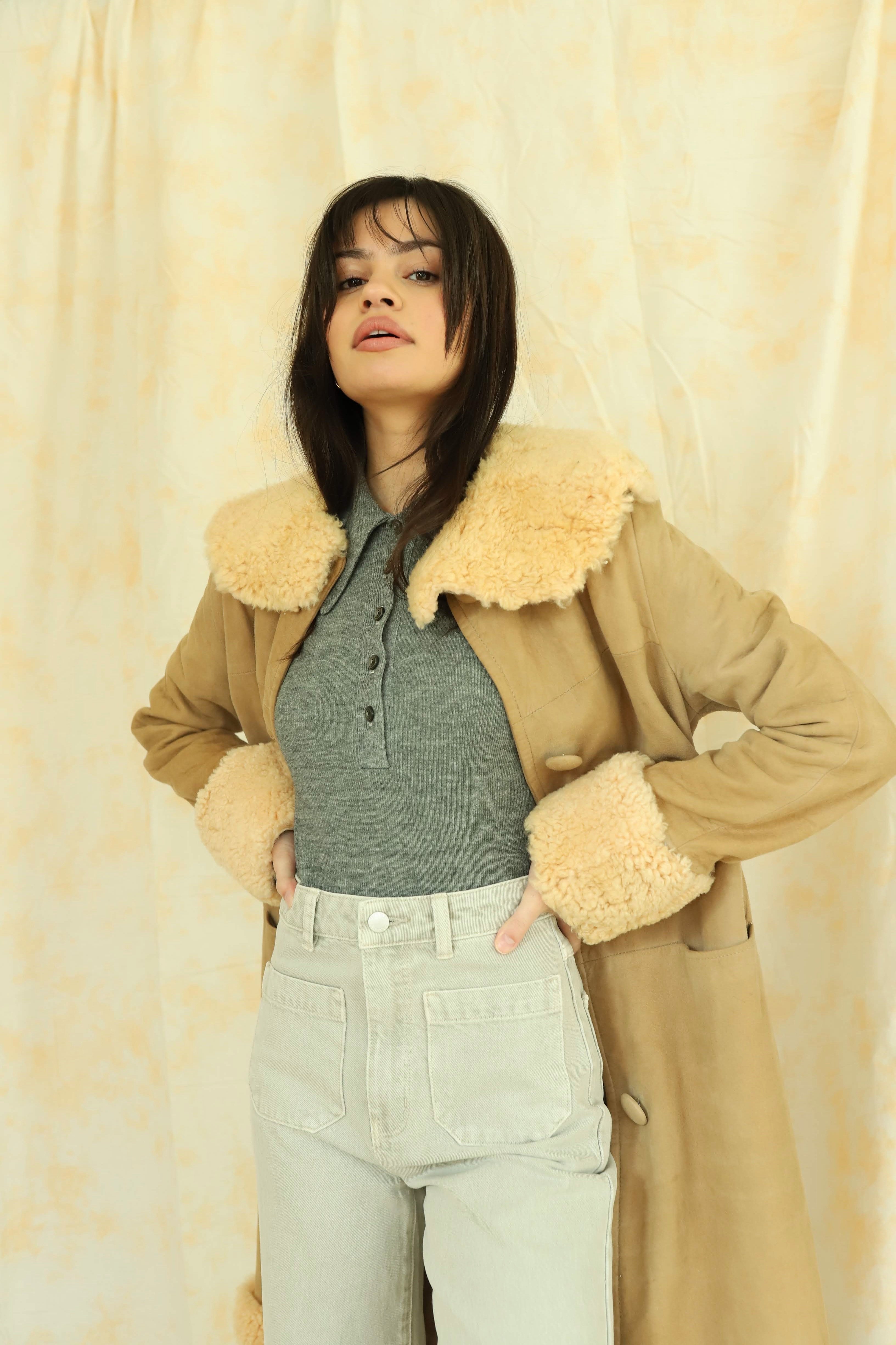 Vintage Suede Shearling Coat | Garmentory
