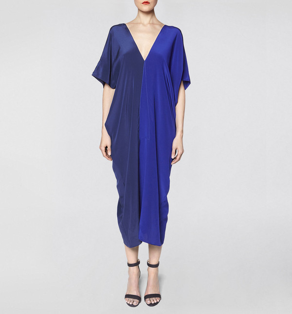 VOZ Two Panel Blue Dress | Garmentory