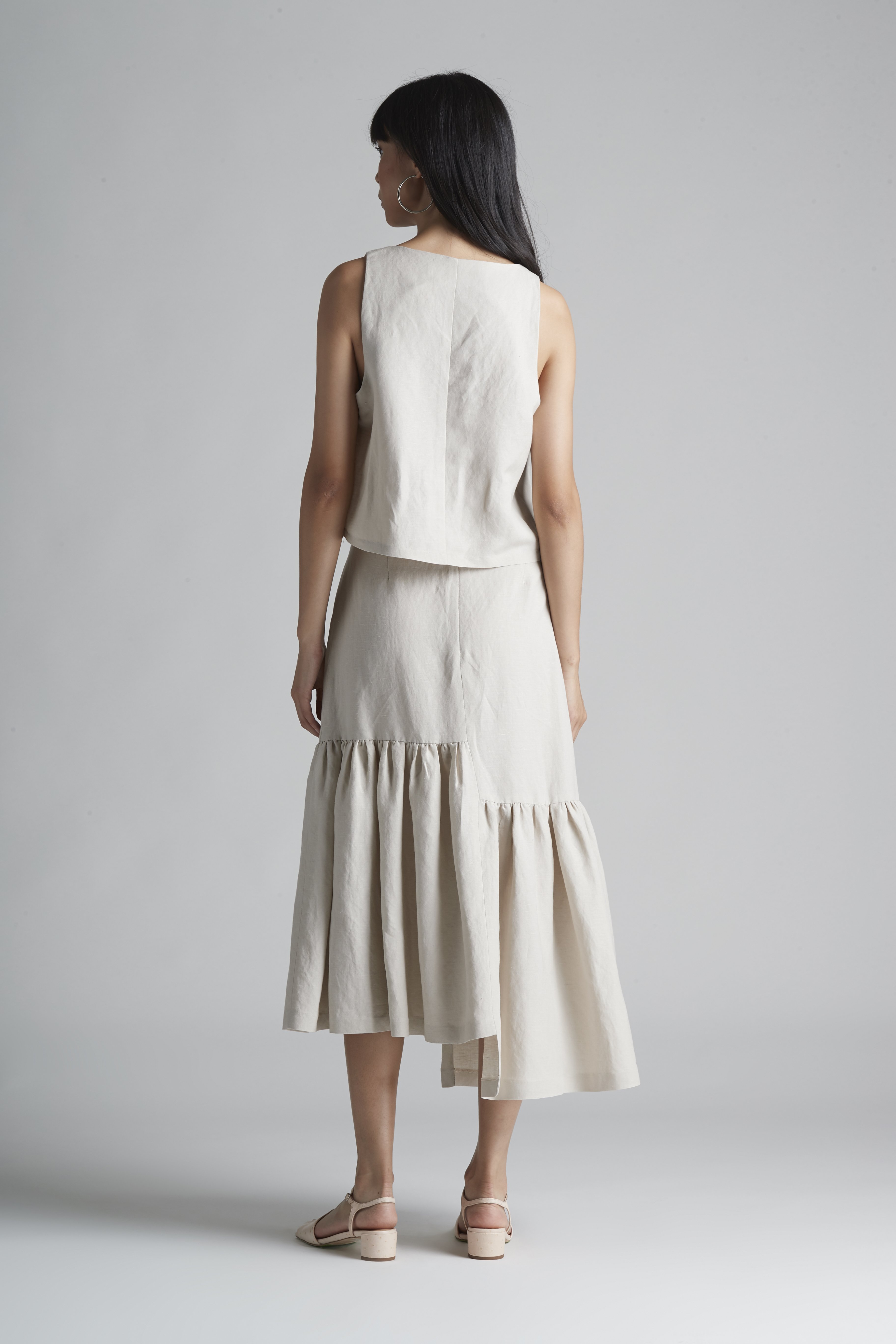 Christine Alcalay Flowy Linen Tank | Garmentory