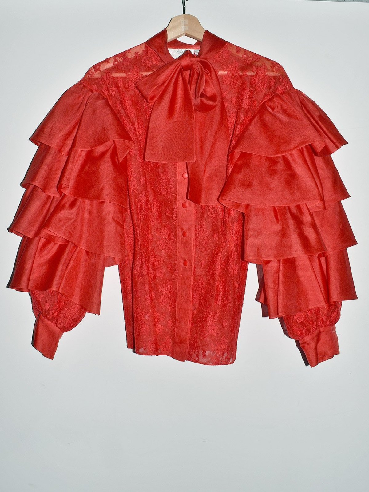 Noons Vintage Nina Ricci Ruffle Sleeve Blouse Garmentory