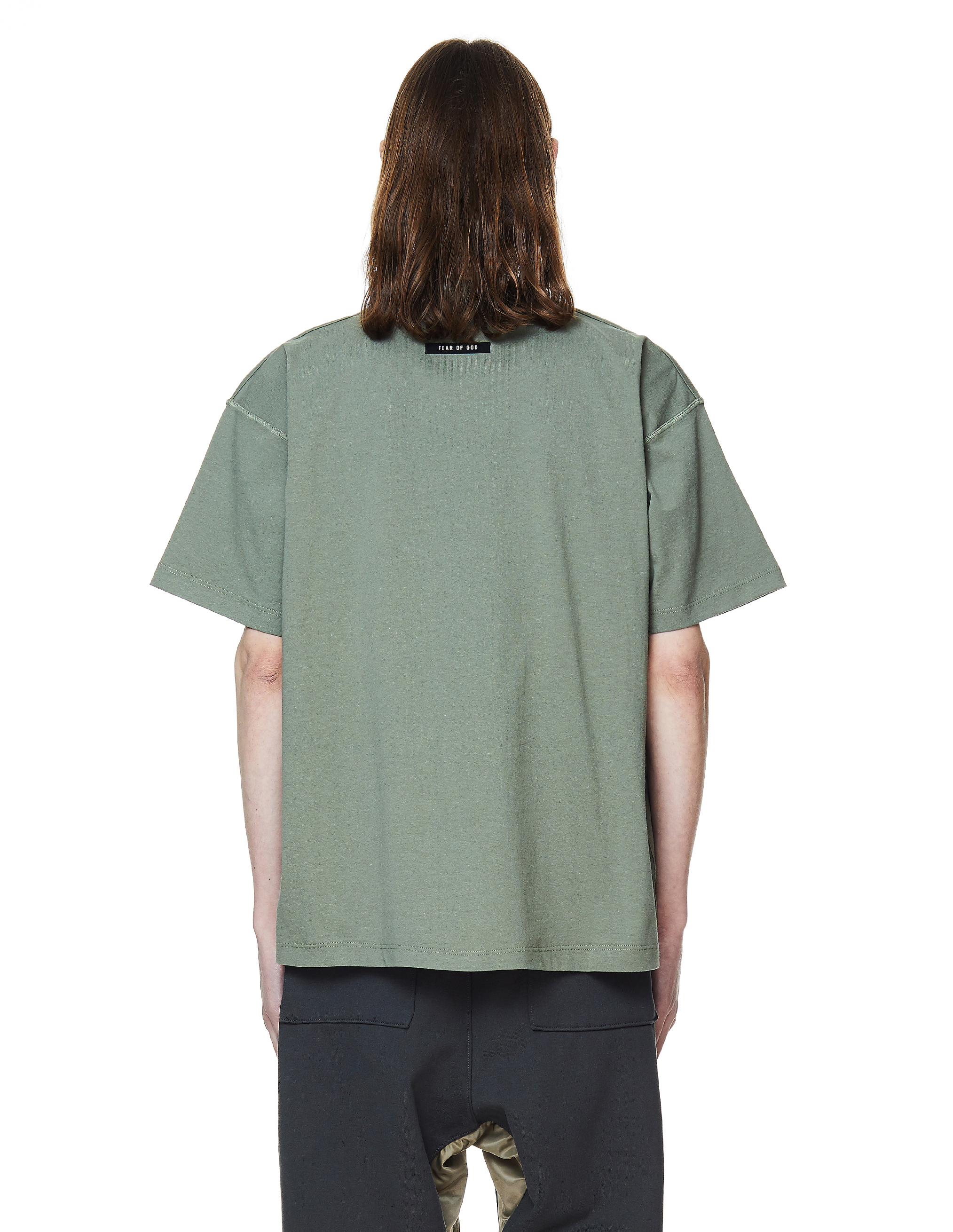 Fear of God Cotton Reflective FG T-Shirt - Green | Garmentory