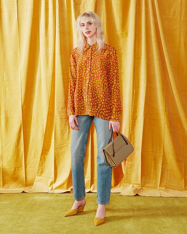 WHiT Dada Blouse - Jag Mark Print | Garmentory