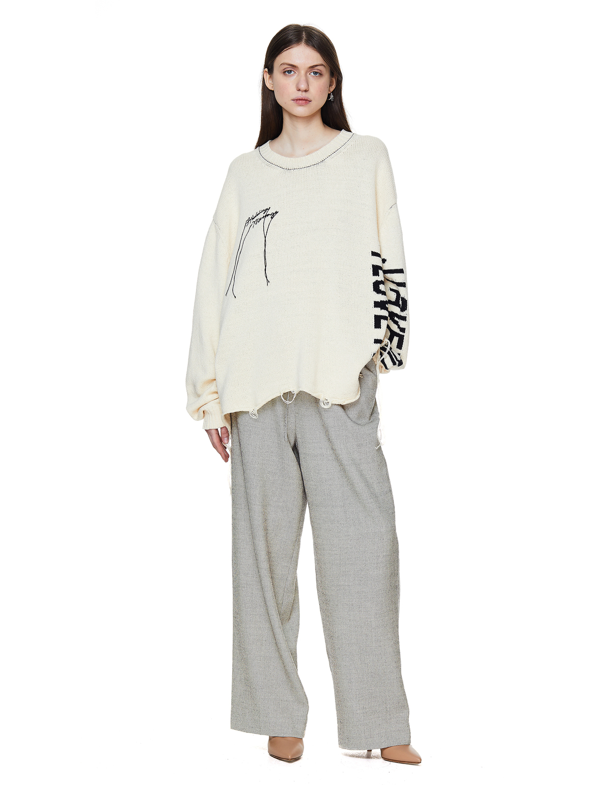 Doublet Cotton Hidden Message Sweater - Ivory | Garmentory