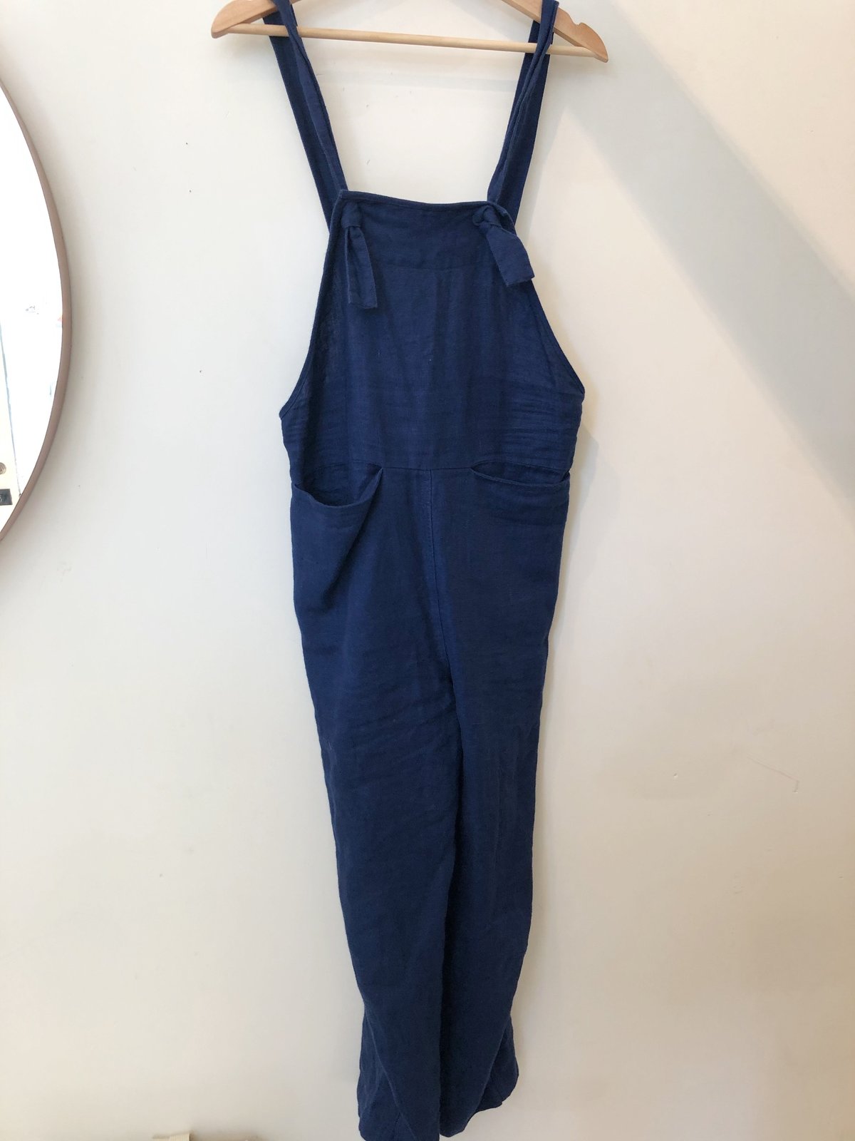 Vintage Beaton Linen Overall - Navy | Garmentory