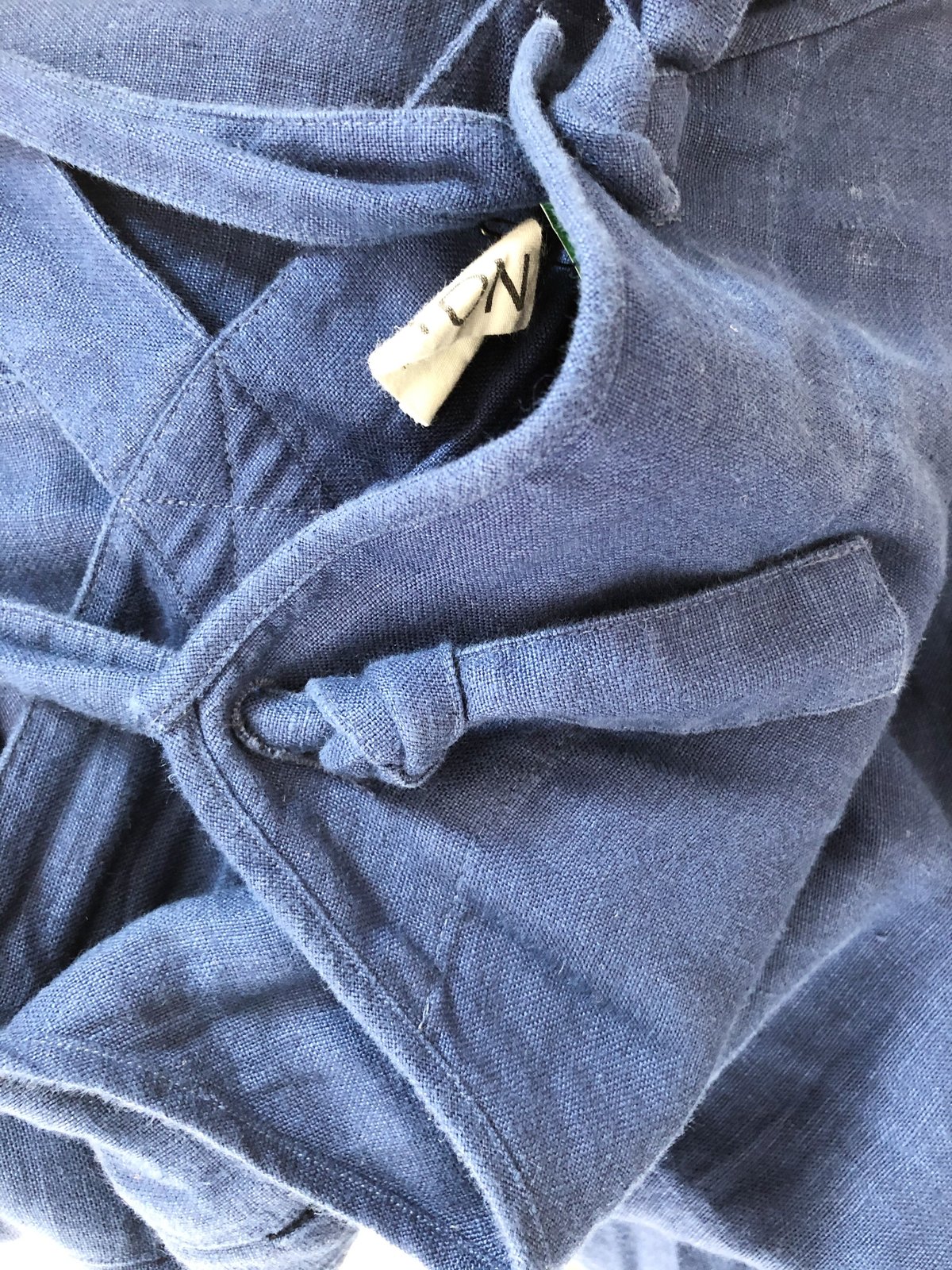 Vintage Beaton Linen Overall - Navy | Garmentory