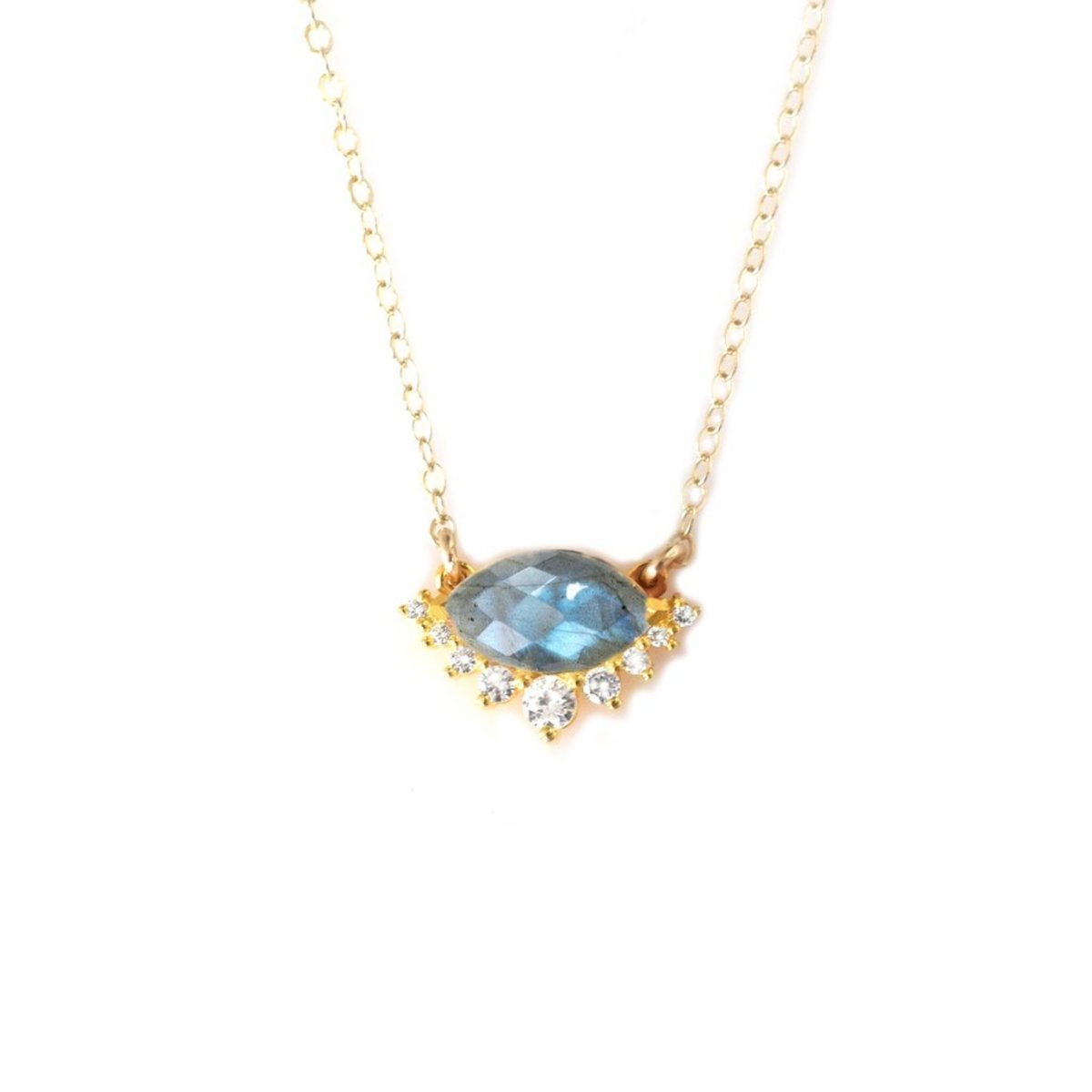 La Kaiser Labradorite and Diamond Silver Linings Pendant | Garmentory