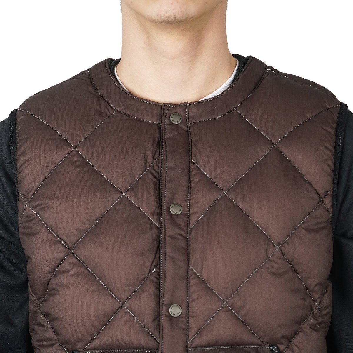 and wander Diamond Stitch Down Vest - Brown | Garmentory