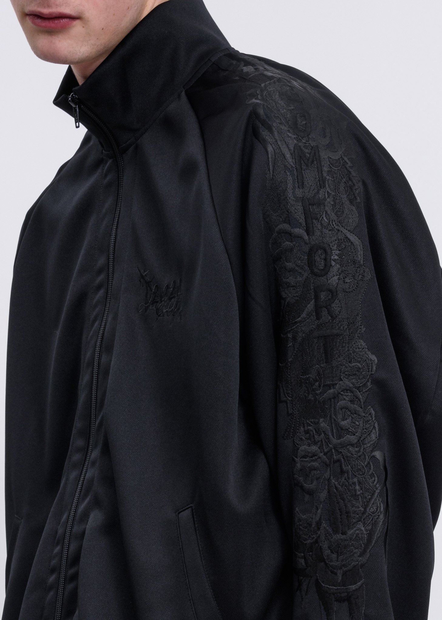 Doublet Chaos Embroidery Track Jacket - Black | Garmentory